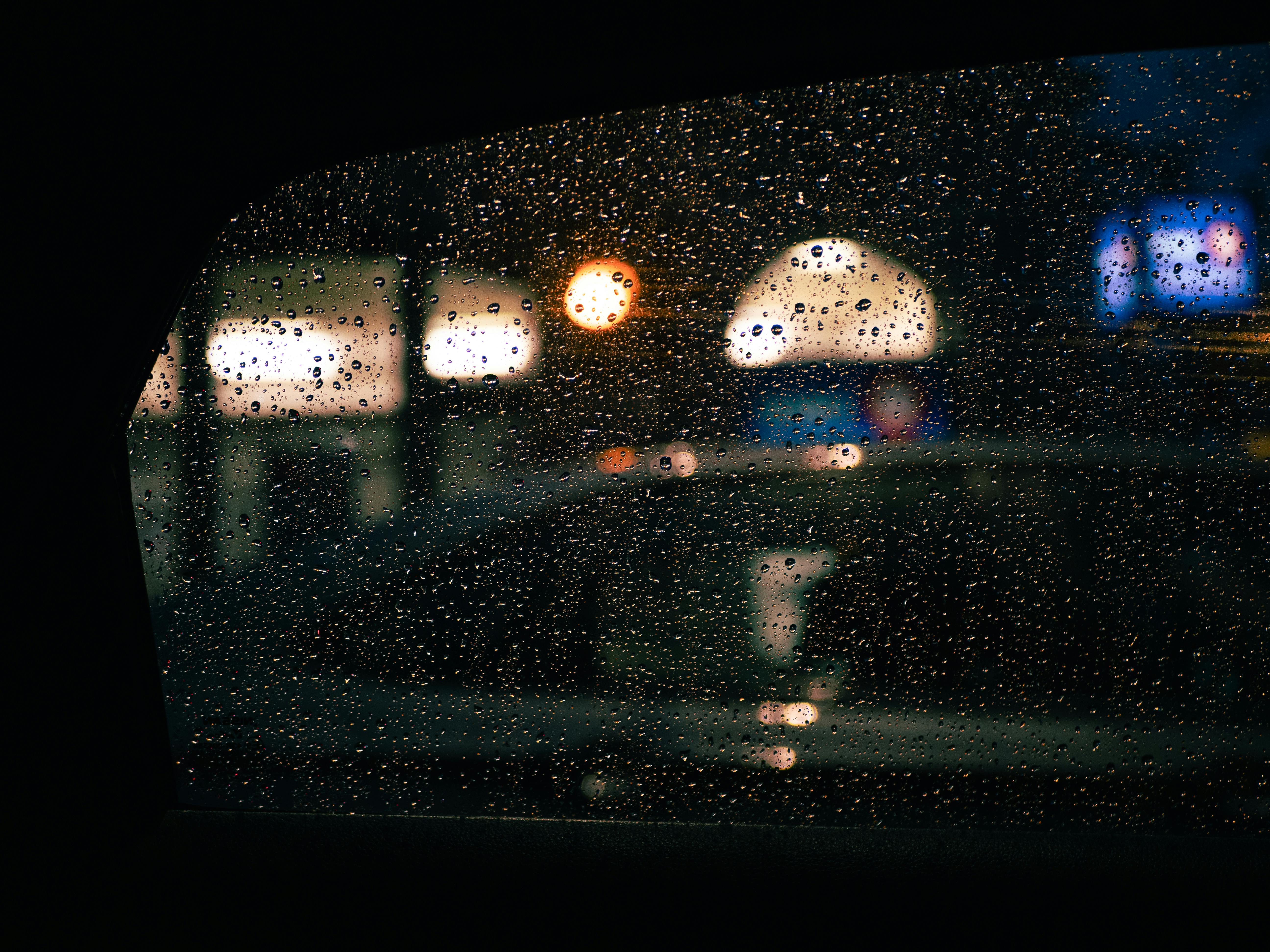 Rain Drops on Car Window · Free Stock Photo