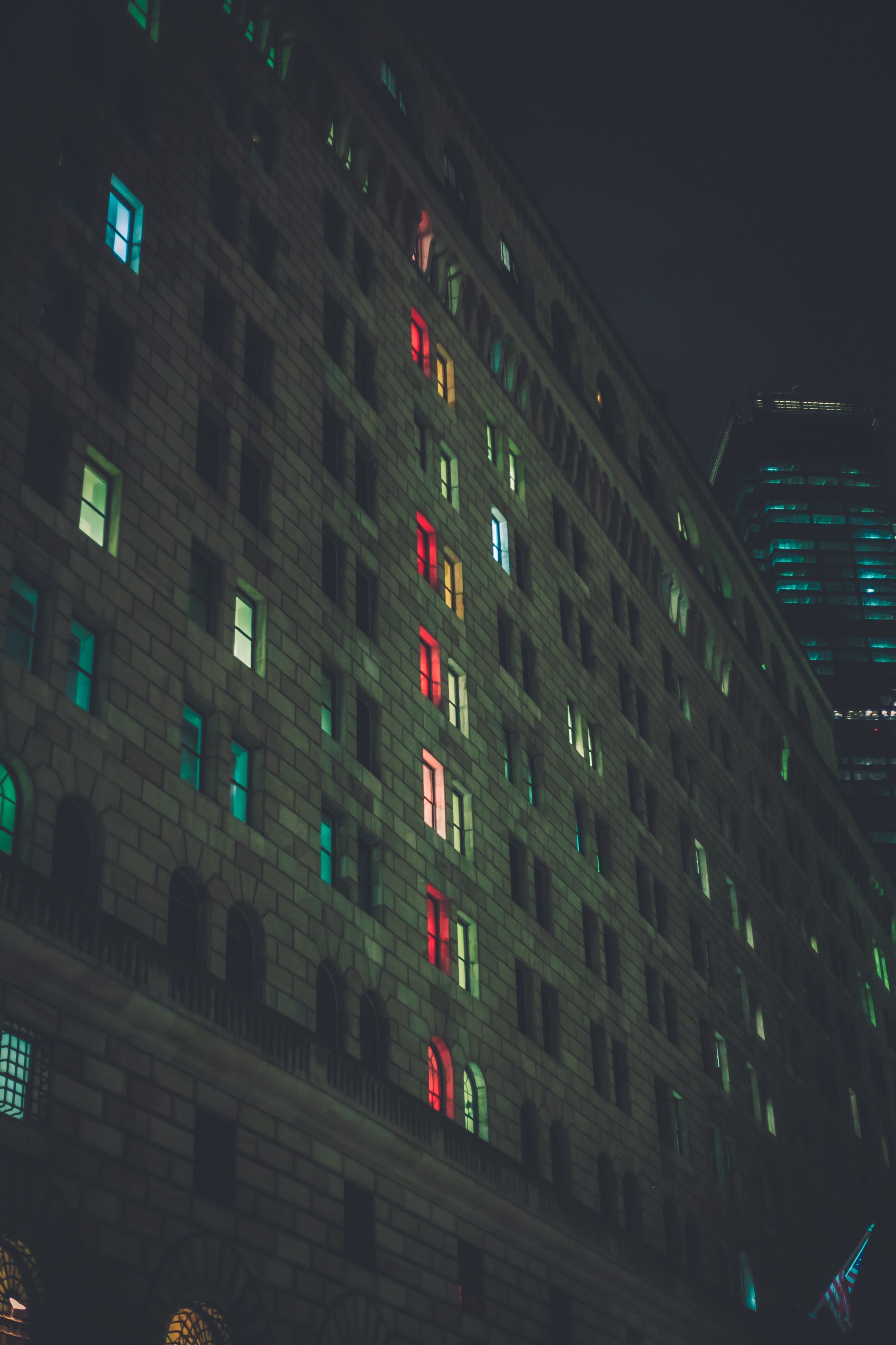A View of an Apartment Building at Night · Free Stock Photo