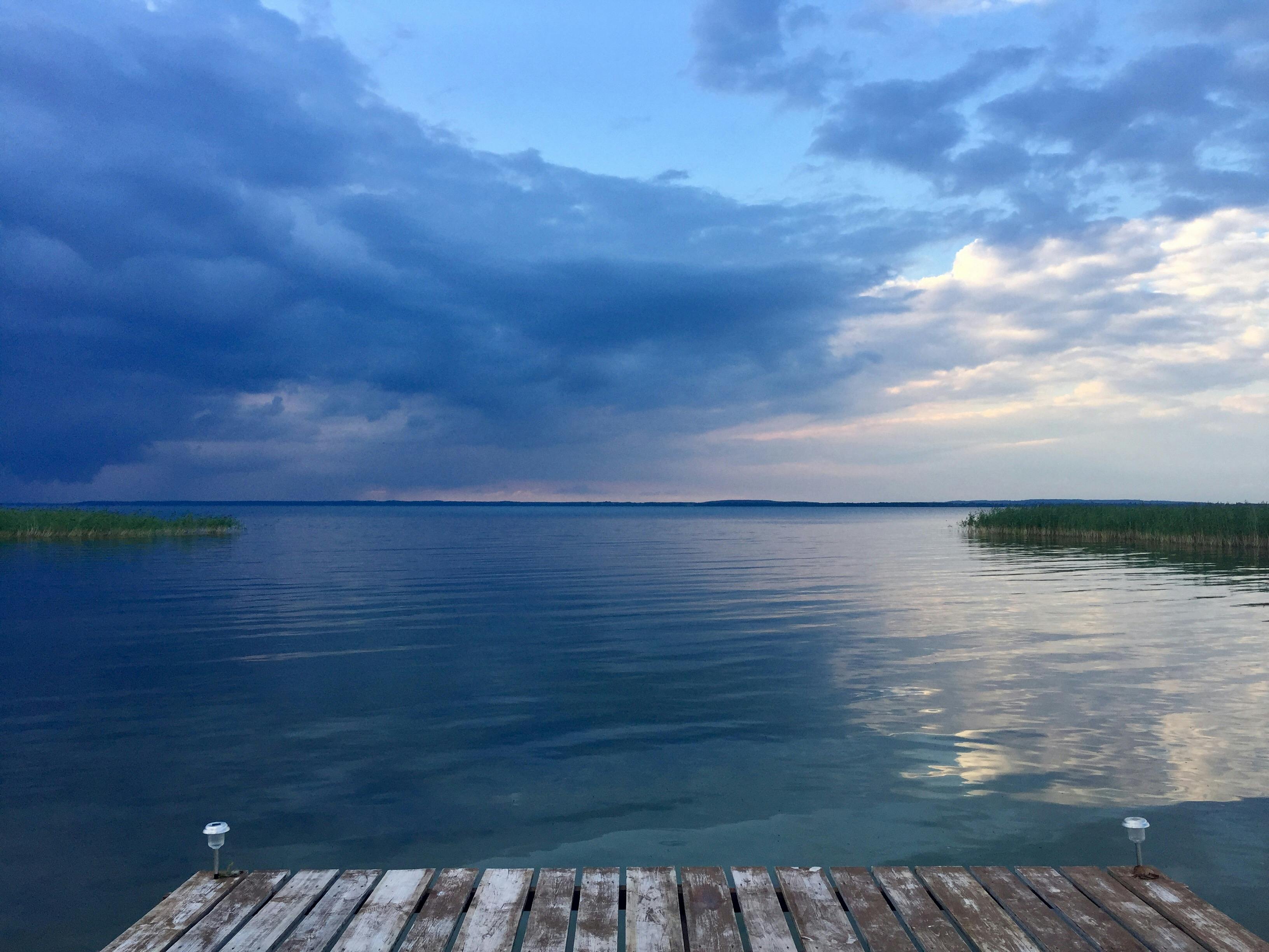 Free stock photo of calm water, empty, evening sky