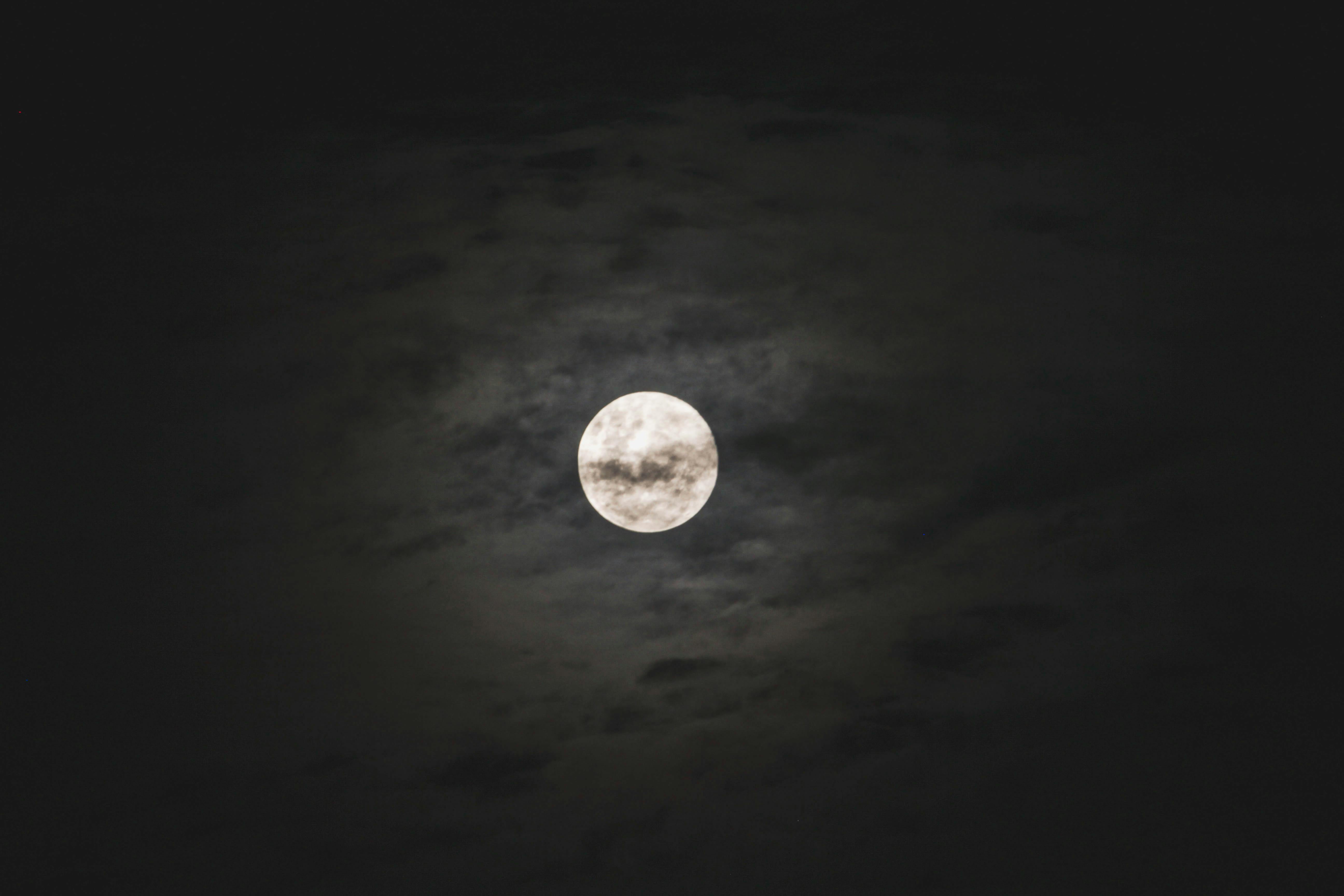 White Full Moon · Free Stock Photo
