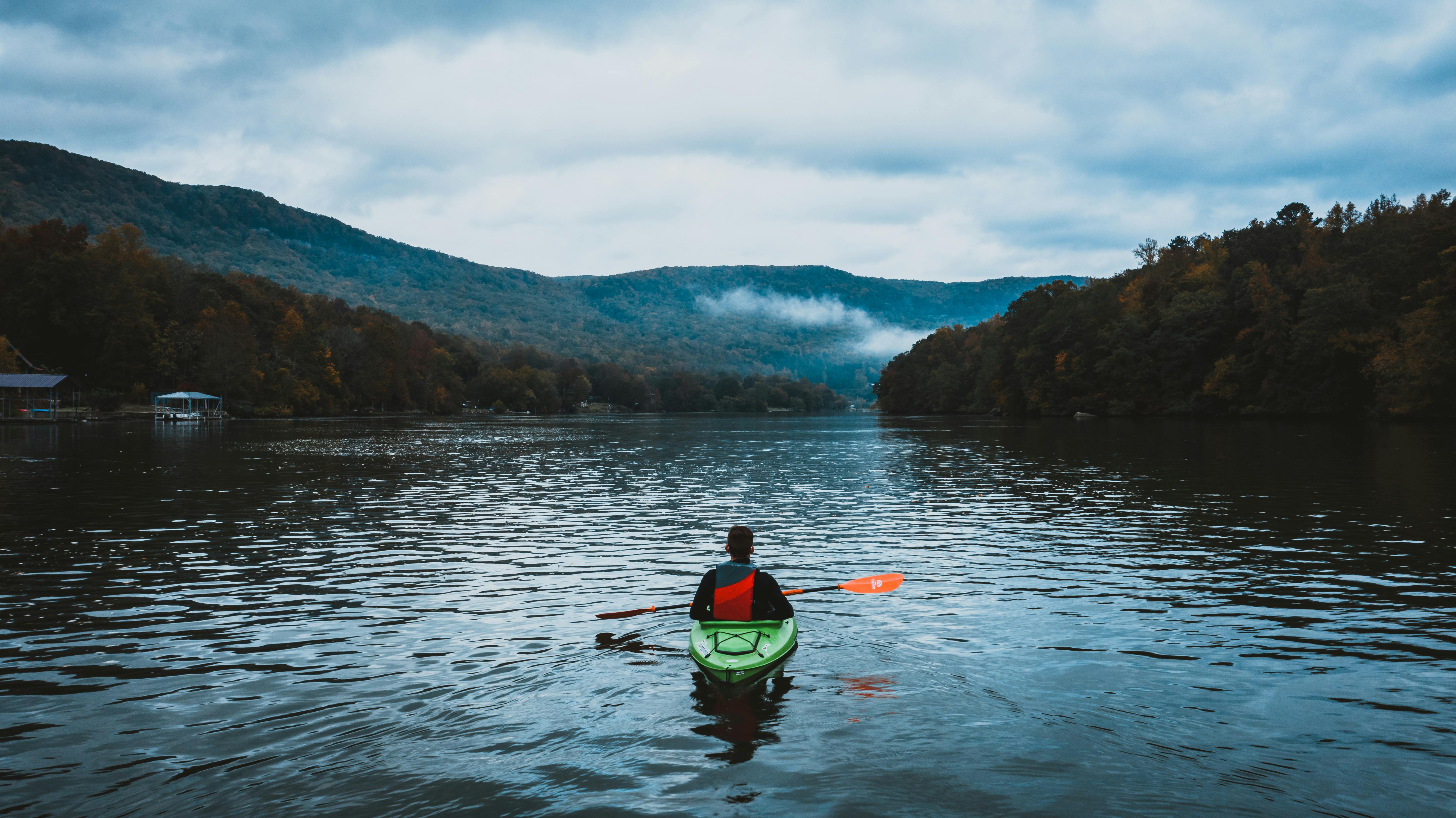 Man Kayaking on the Lake · Free Stock Photo