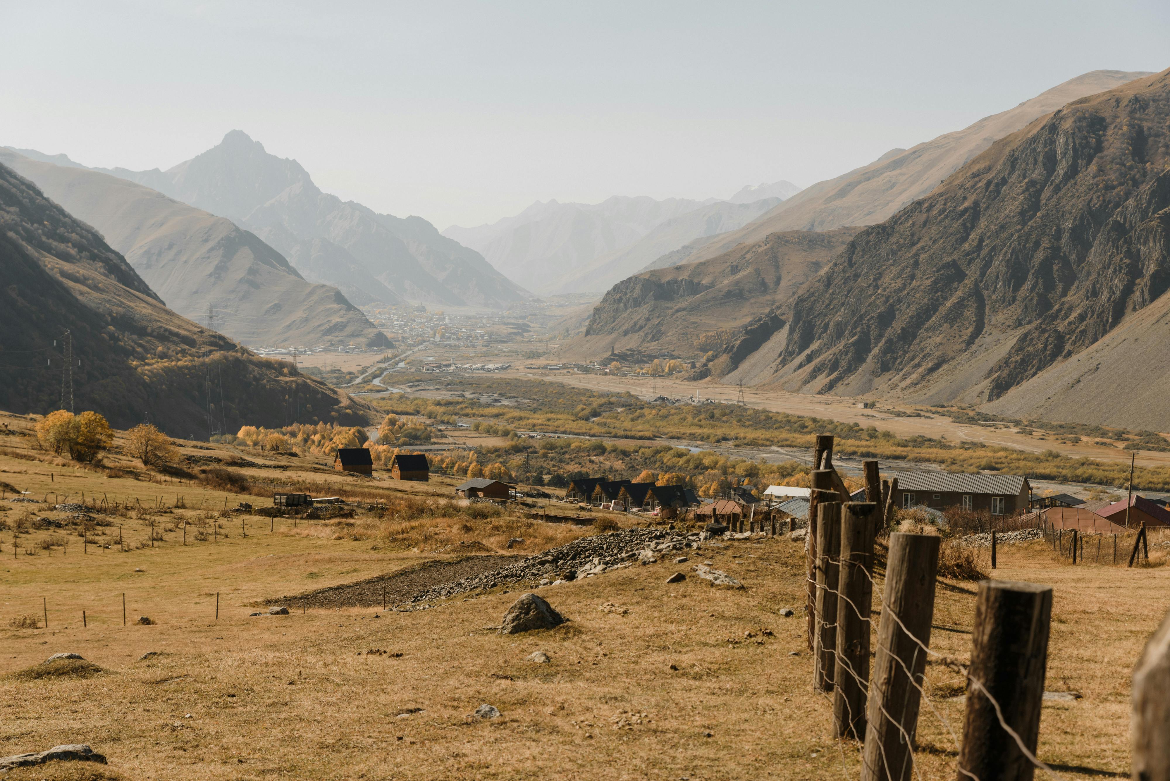 Scenic Landscape with a Valley between Mountains · Free Stock Photo