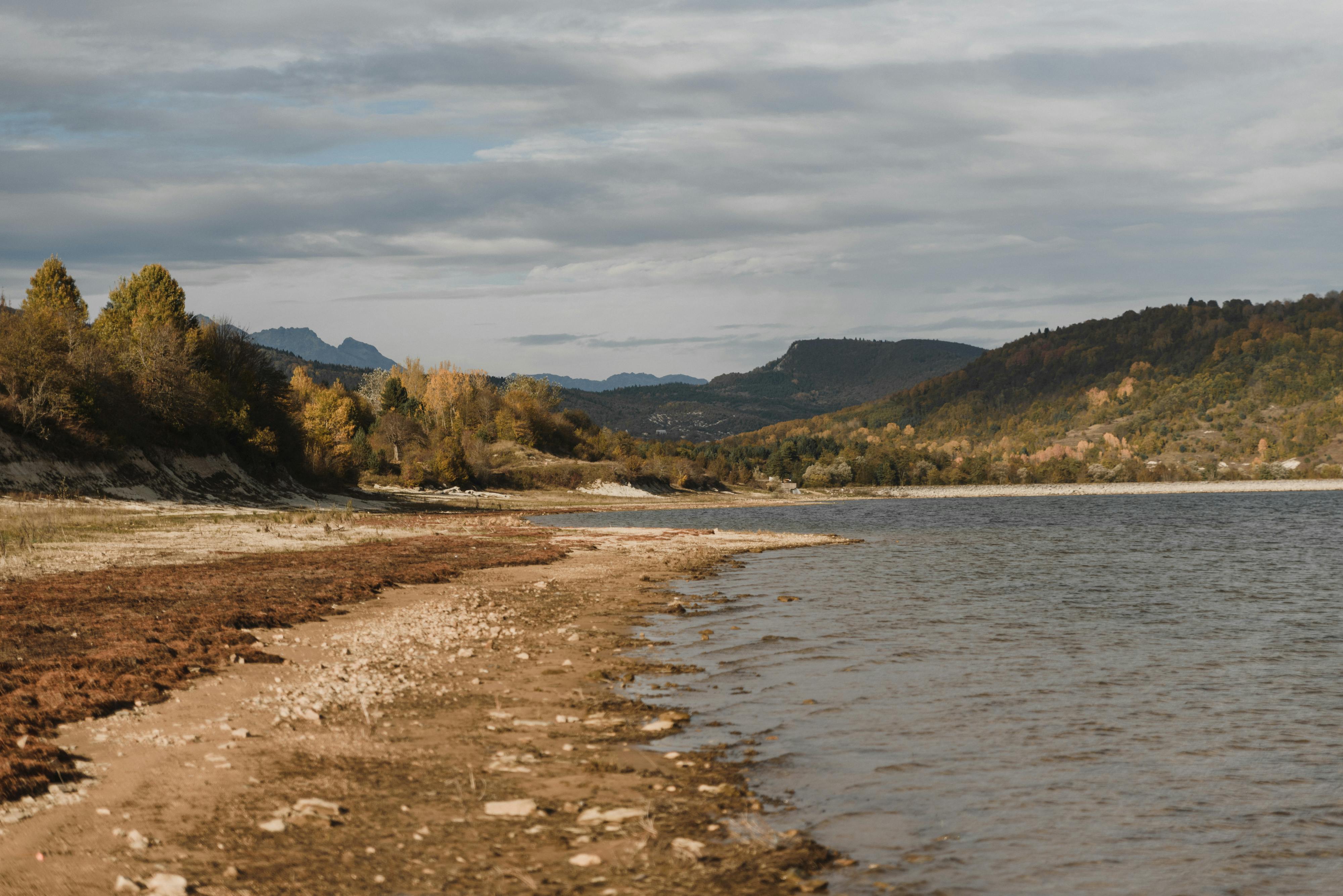 Photo of a Scenic Landscape with a Lake · Free Stock Photo