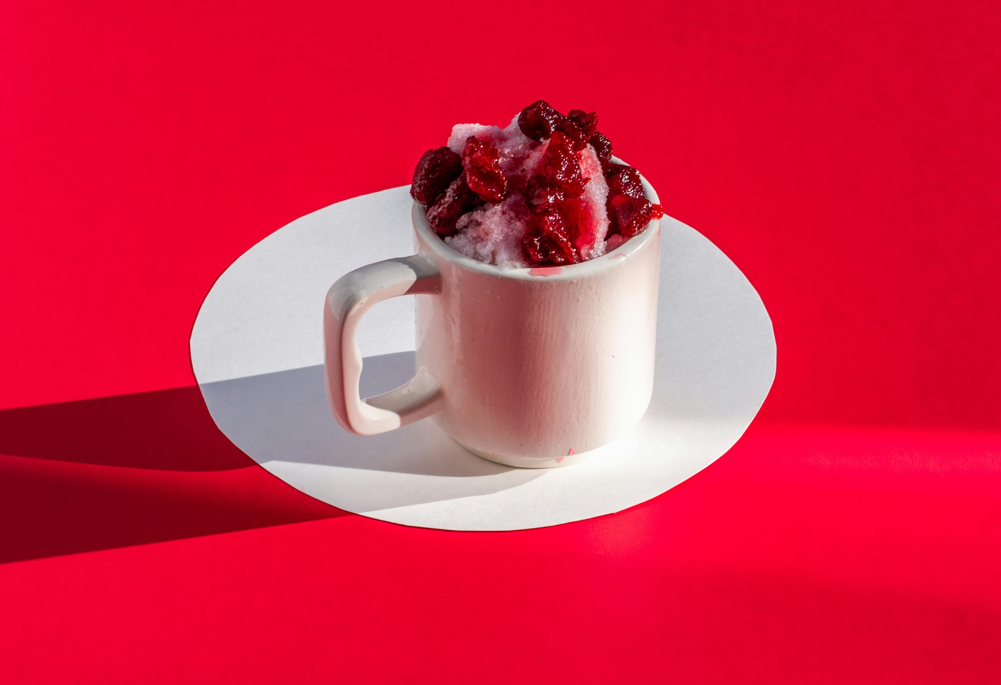 Icy Food in a Ceramic Cup · Free Stock Photo