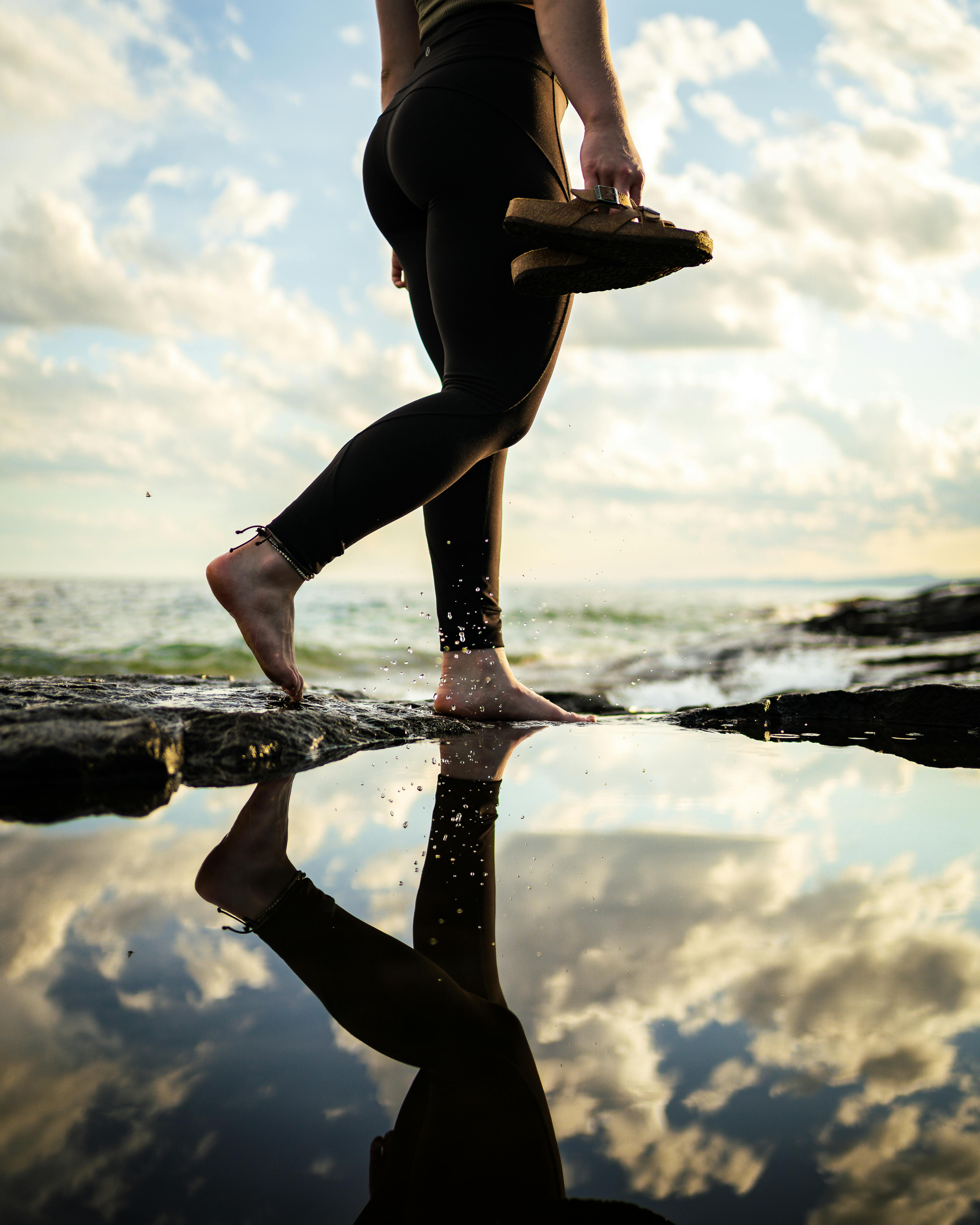 Walking With Shoes On Beach Photos, Download Free Walking With Shoes On ...