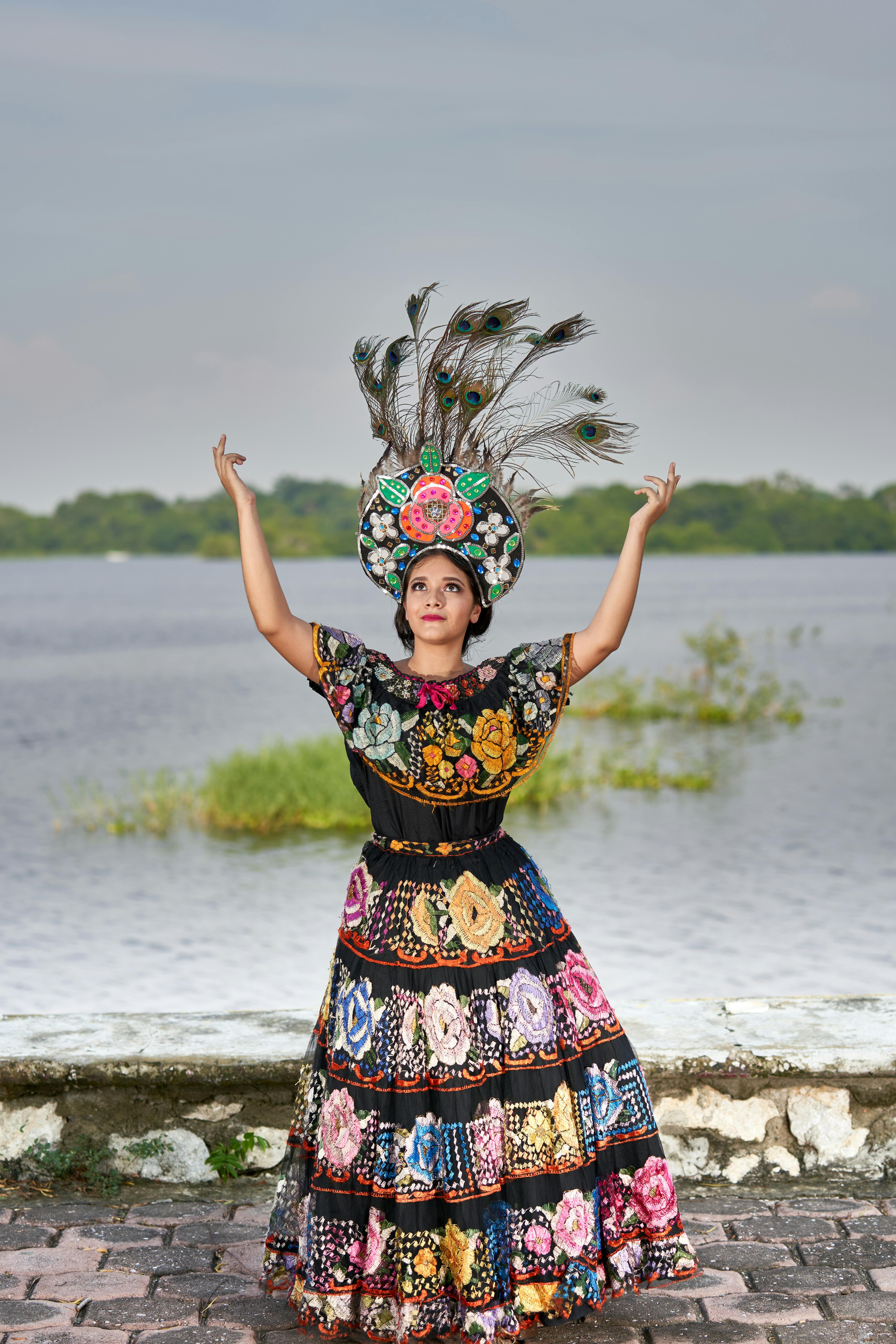 A Woman in Black Traditional Colthes · Free Stock Photo