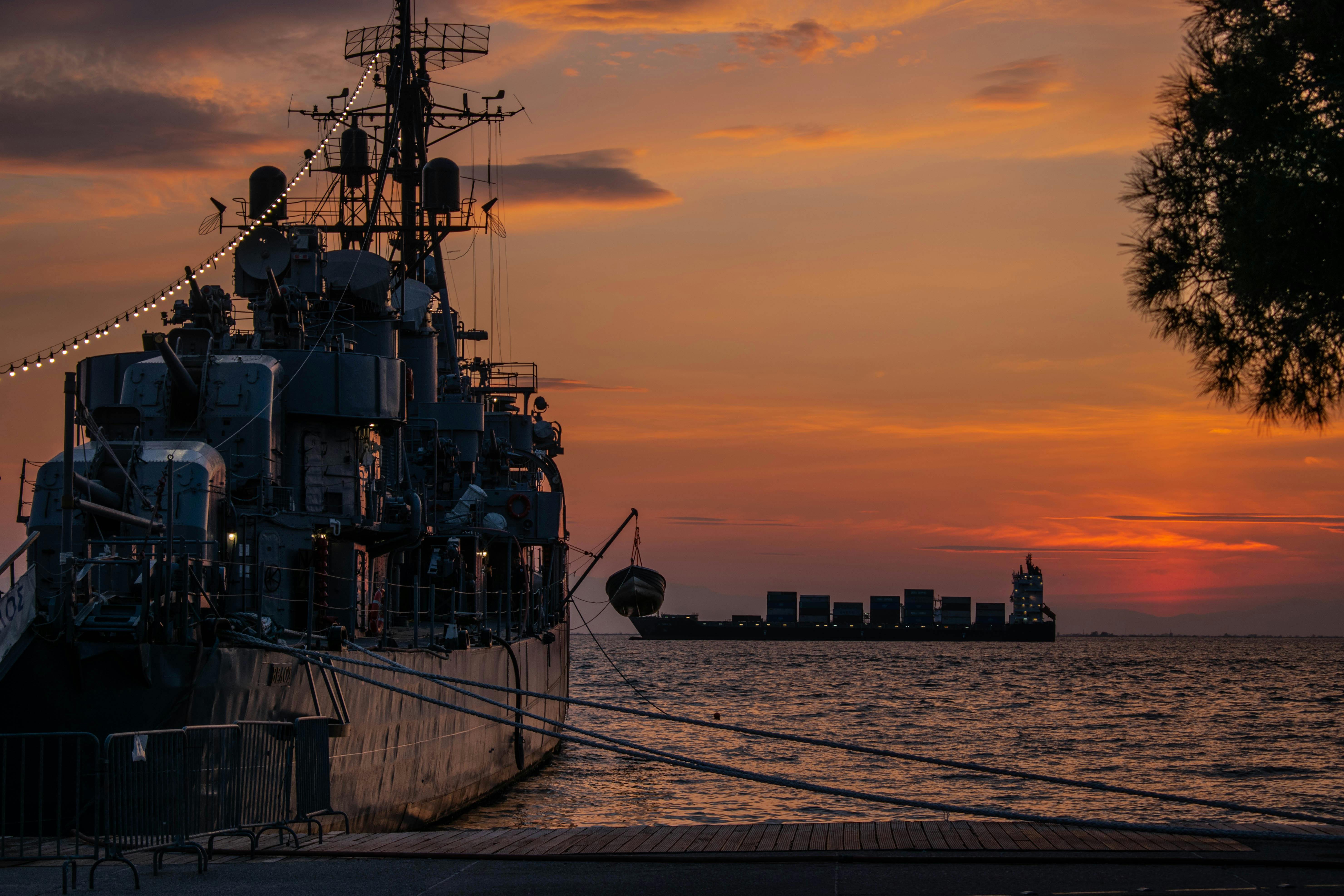 A Ship at Dusk · Free Stock Photo