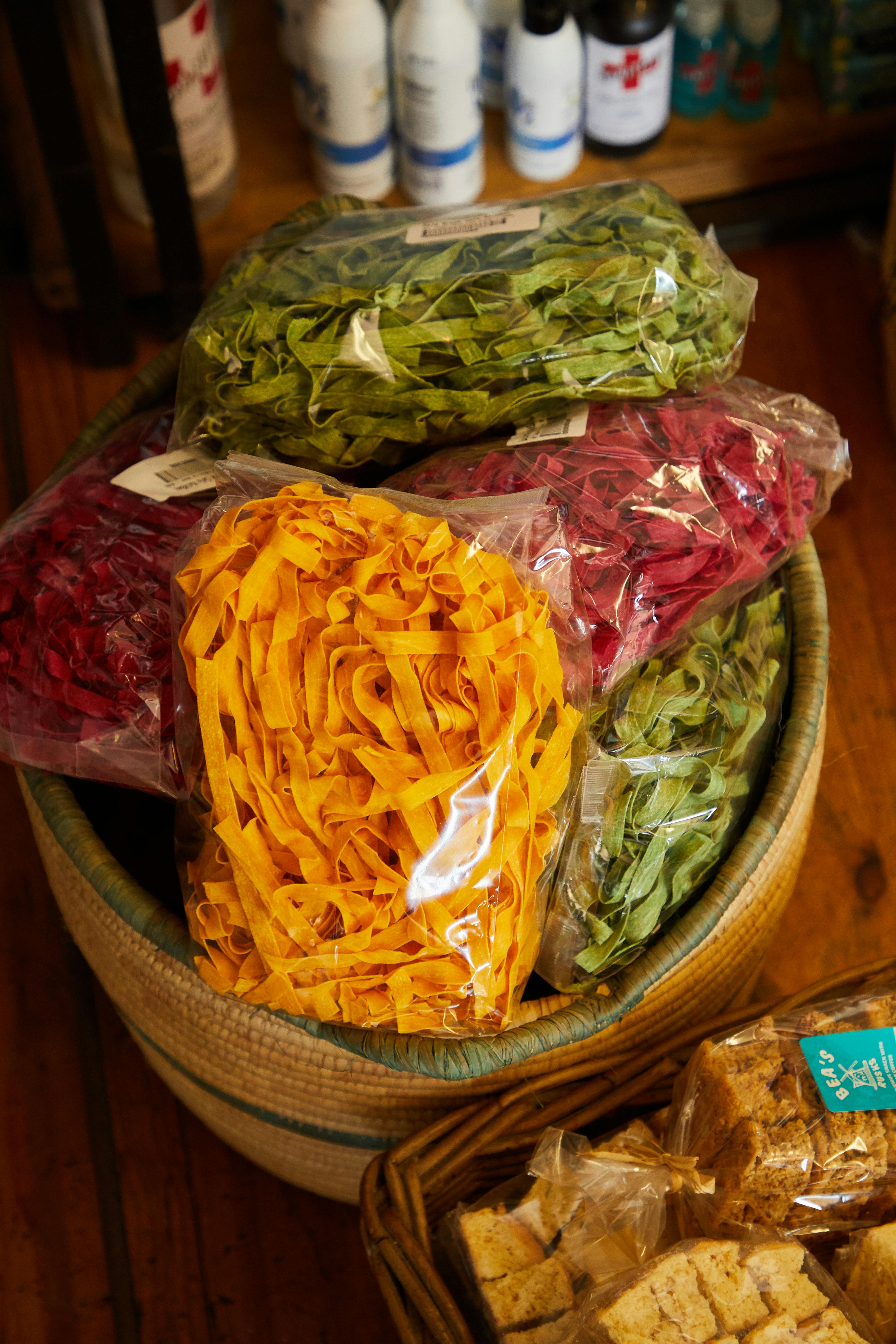 Close Up Shot of Colored Pasta · Free Stock Photo