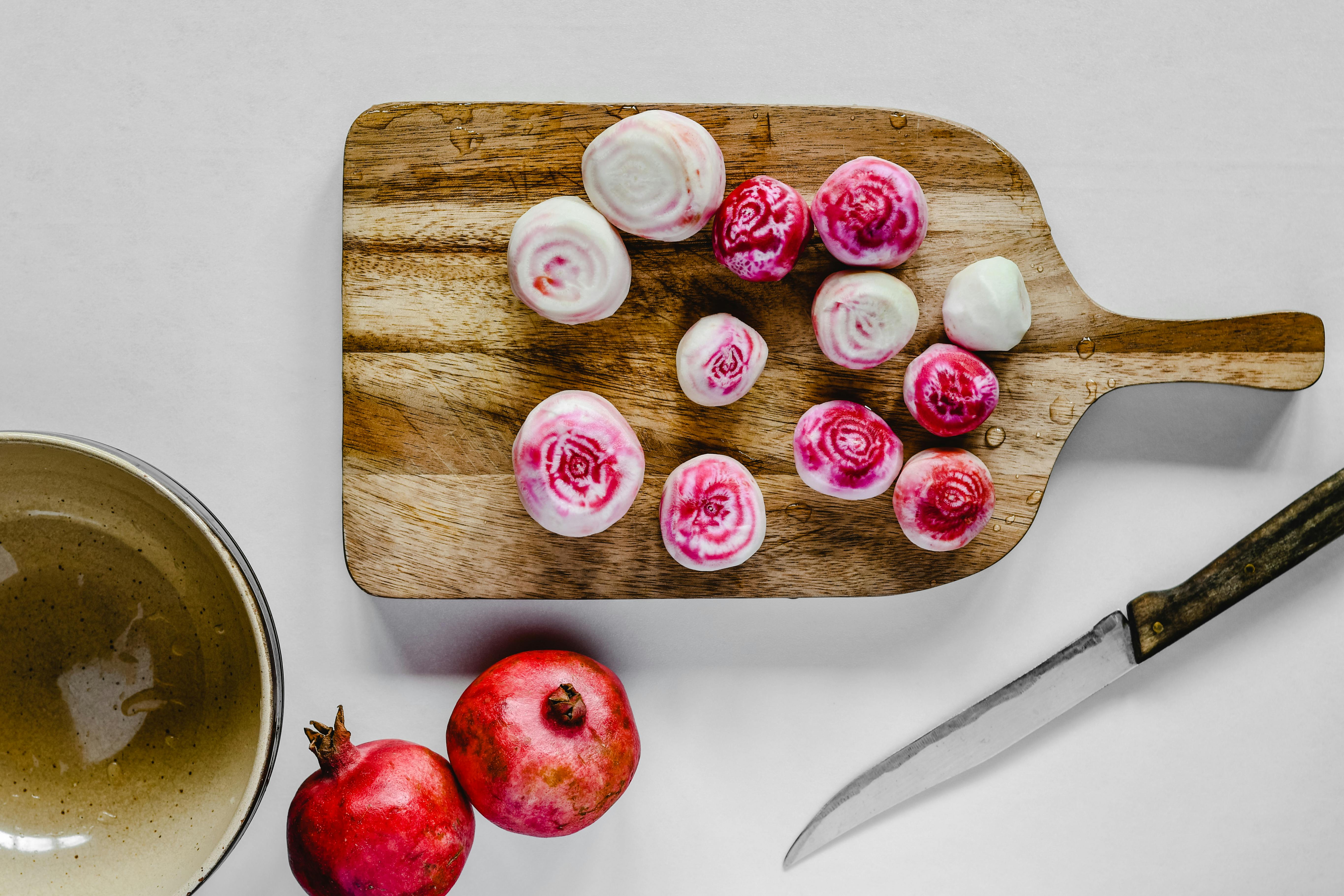 Red Round Root Crops on a White Table · Free Stock Photo