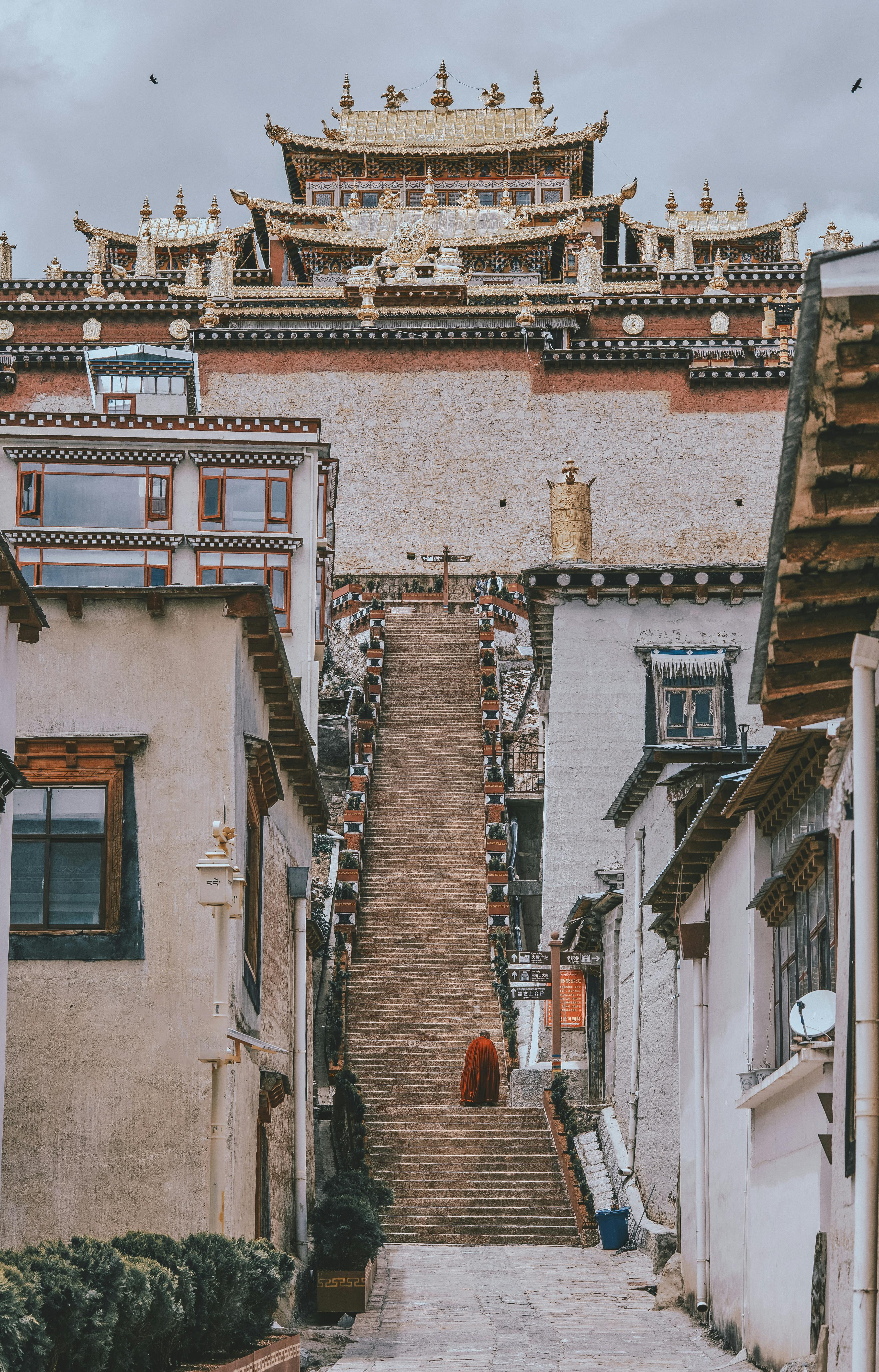 Temple with Steep Steps · Free Stock Photo