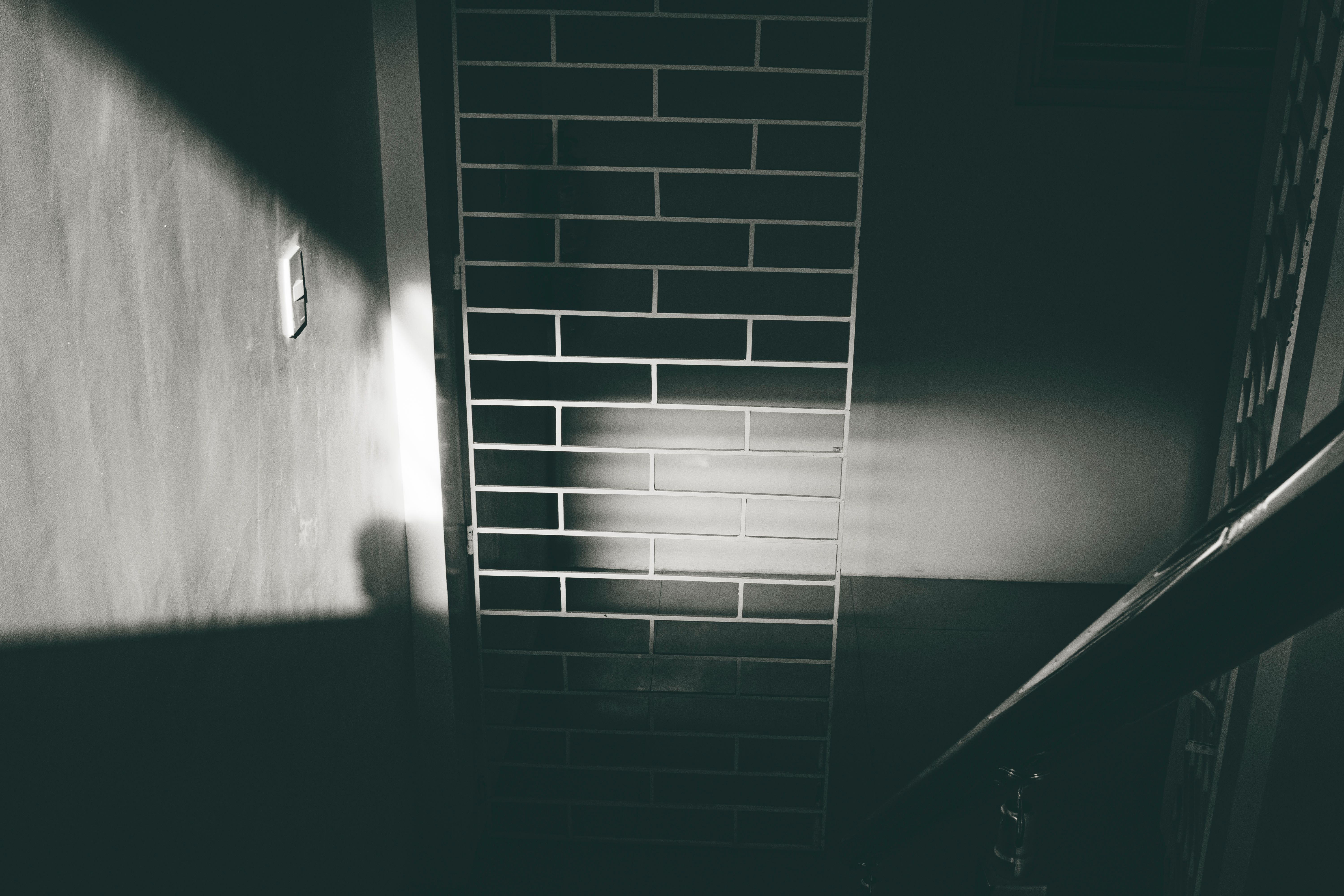 Stairs in form of triangle in house · Free Stock Photo