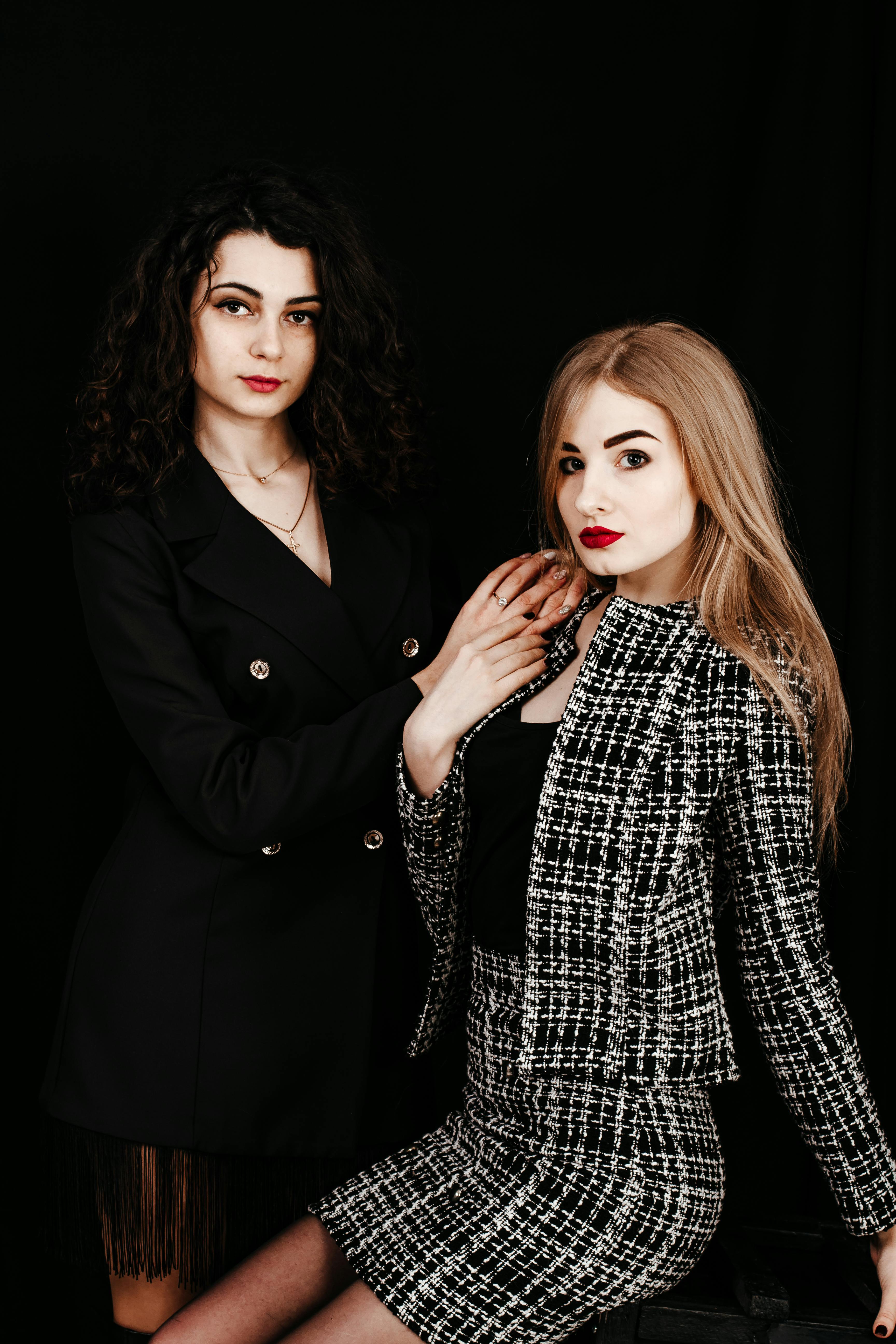 Portrait of Two Women in Elegant Clothes · Free Stock Photo