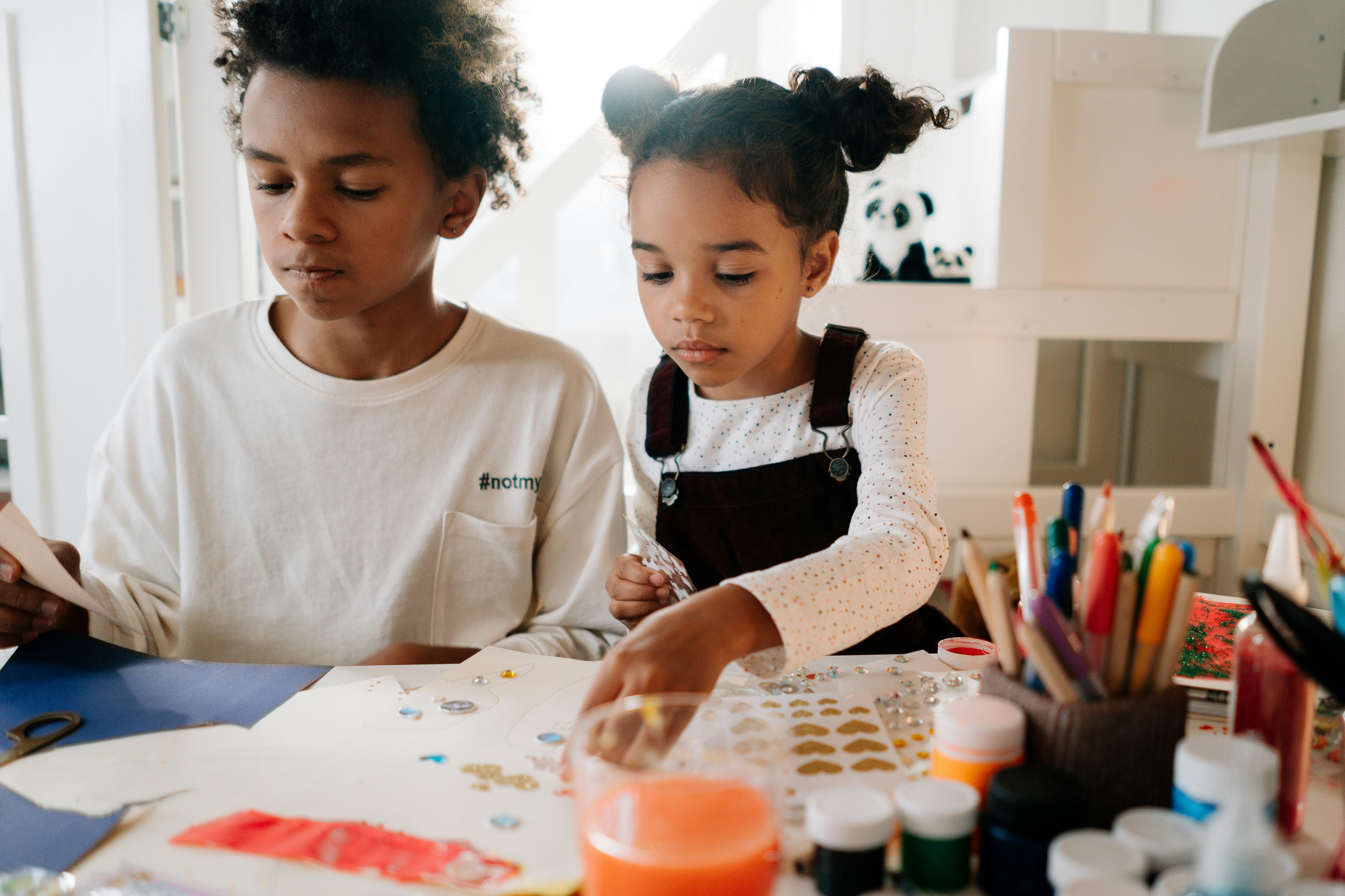 Children Doing Crafting · Free Stock Photo