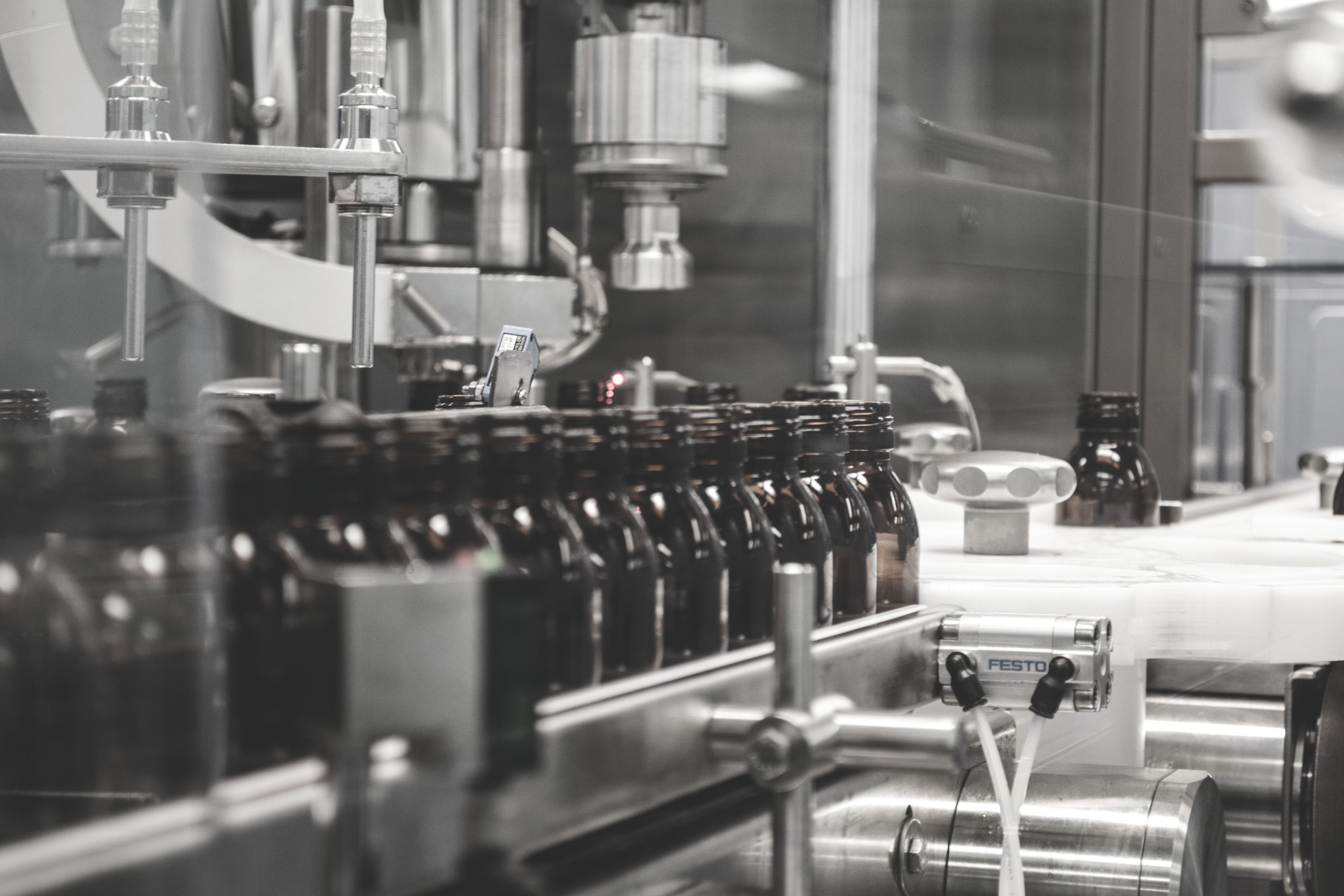 Free stock photo of bottles, factory