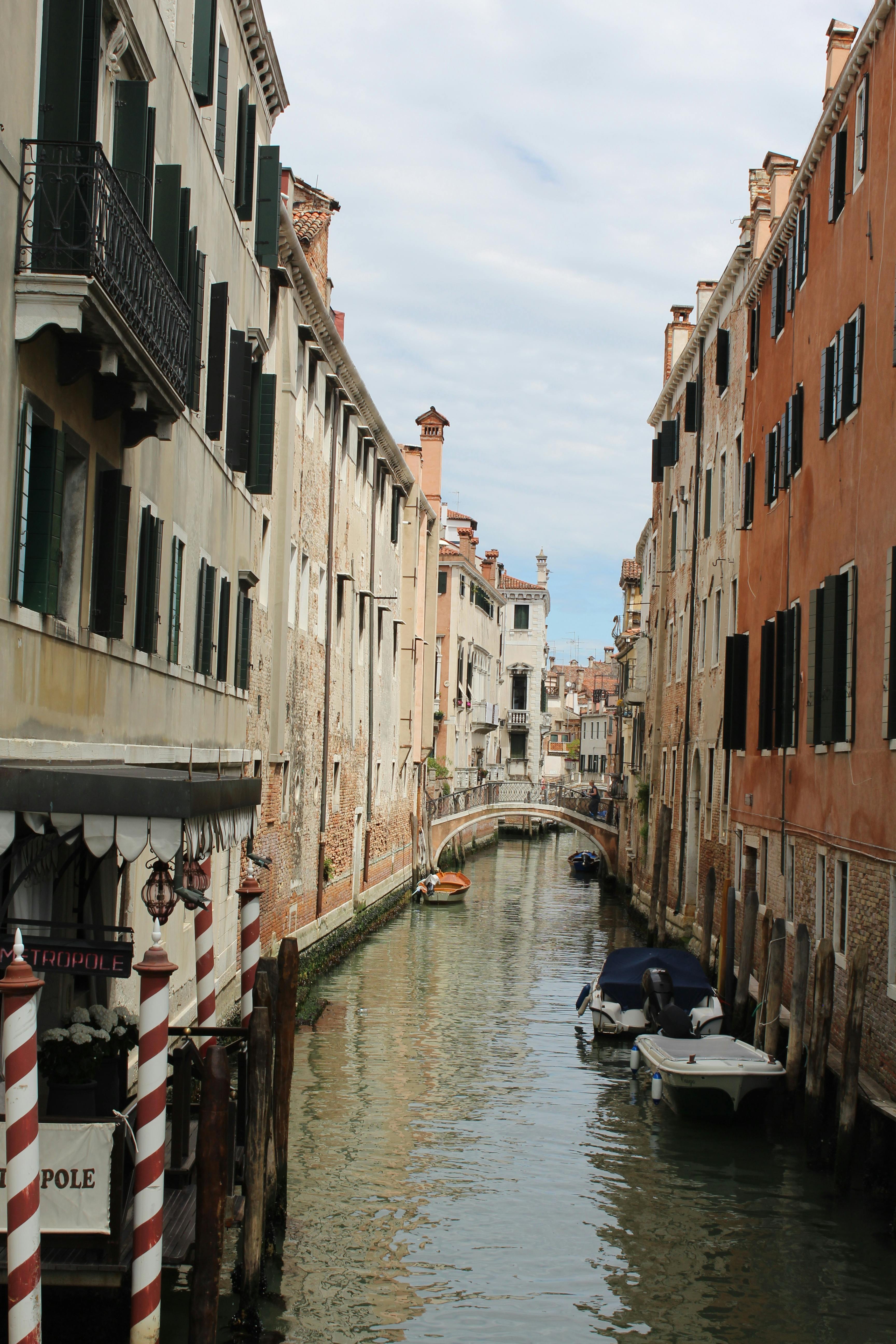 Water Canal Between Buildings · Free Stock Photo