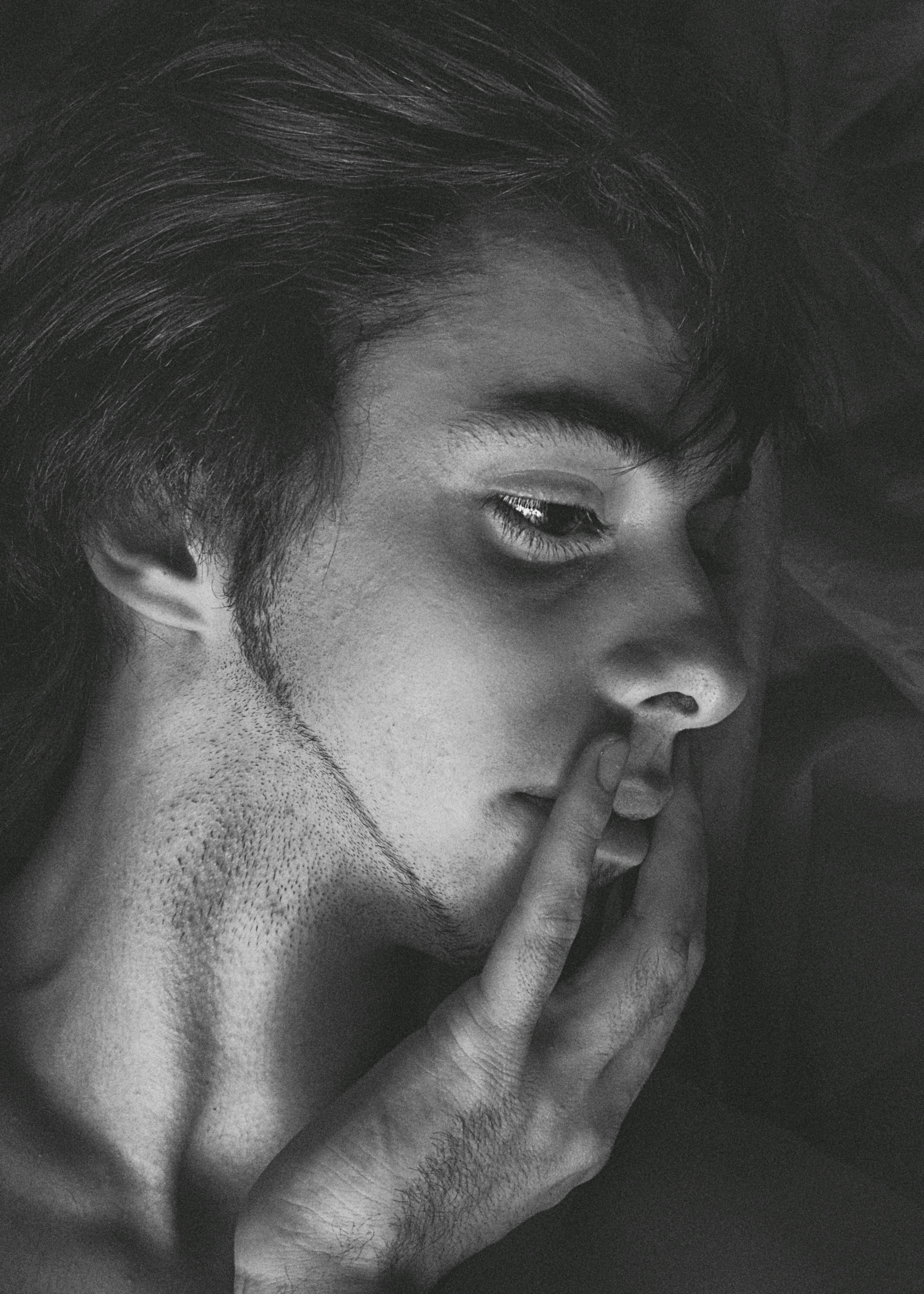 Grayscale Photo of a Man · Free Stock Photo