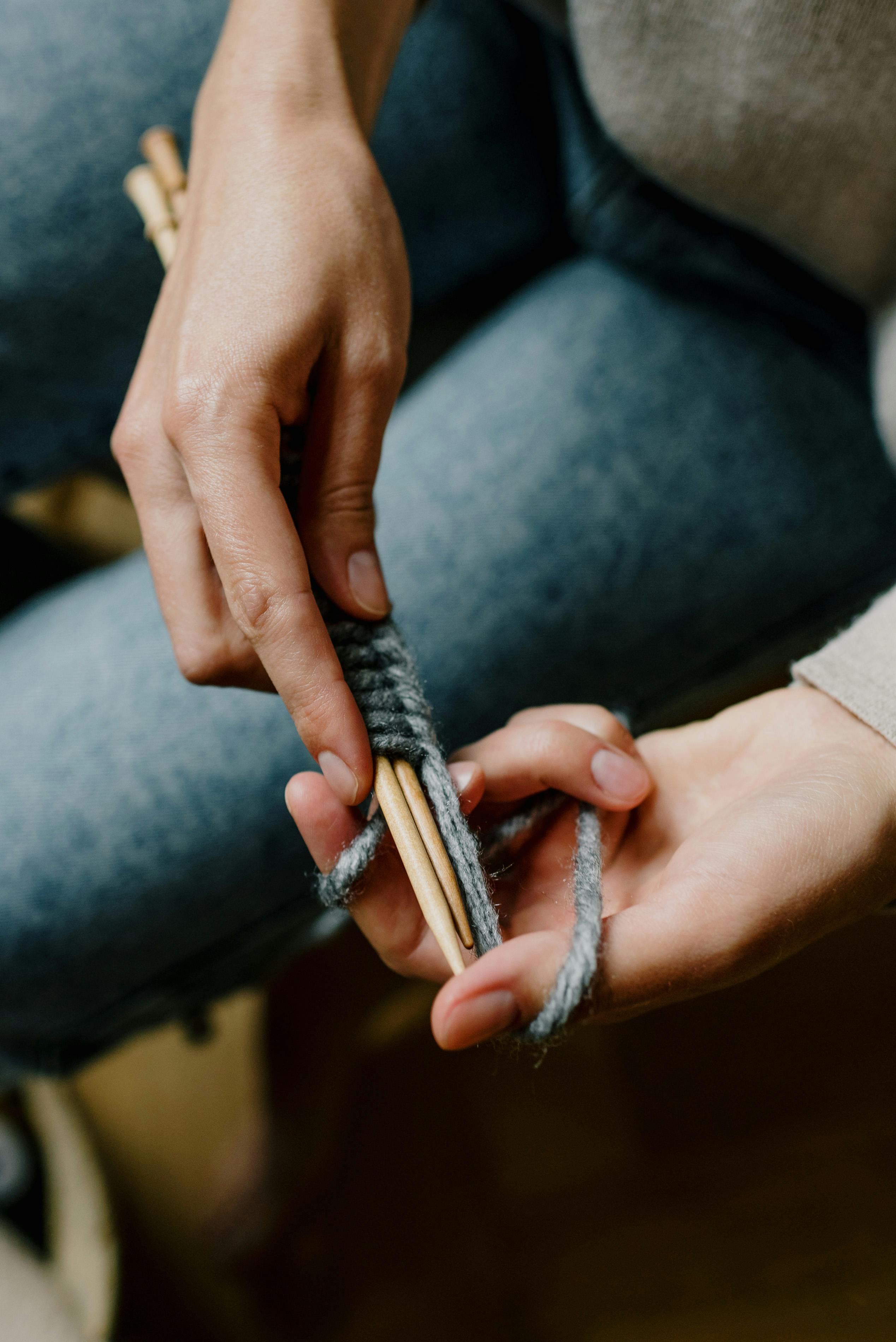 Person knitting on Window Pane · Free Stock Photo