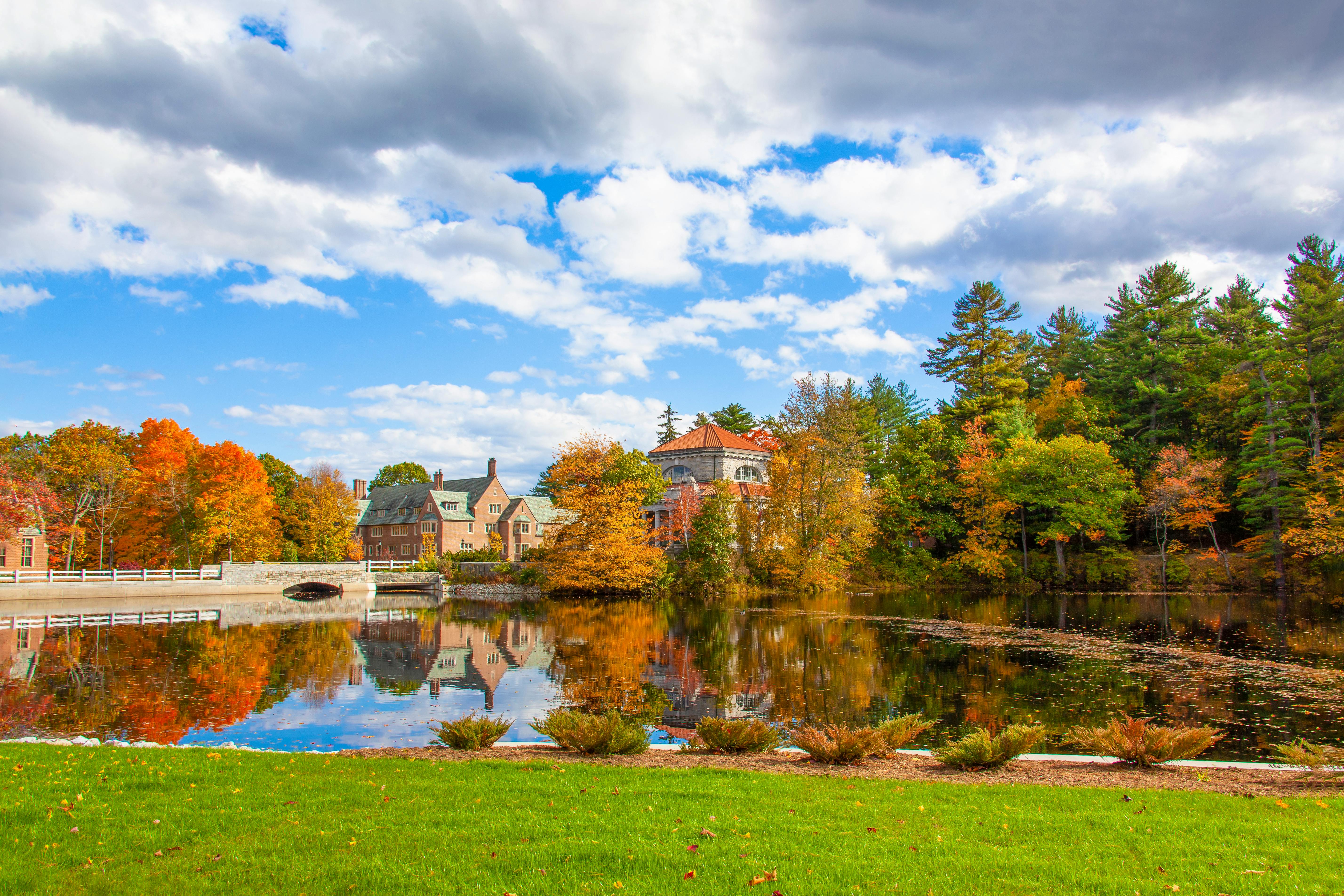 Waterfront Autumn Trees on Lake · Free Stock Photo
