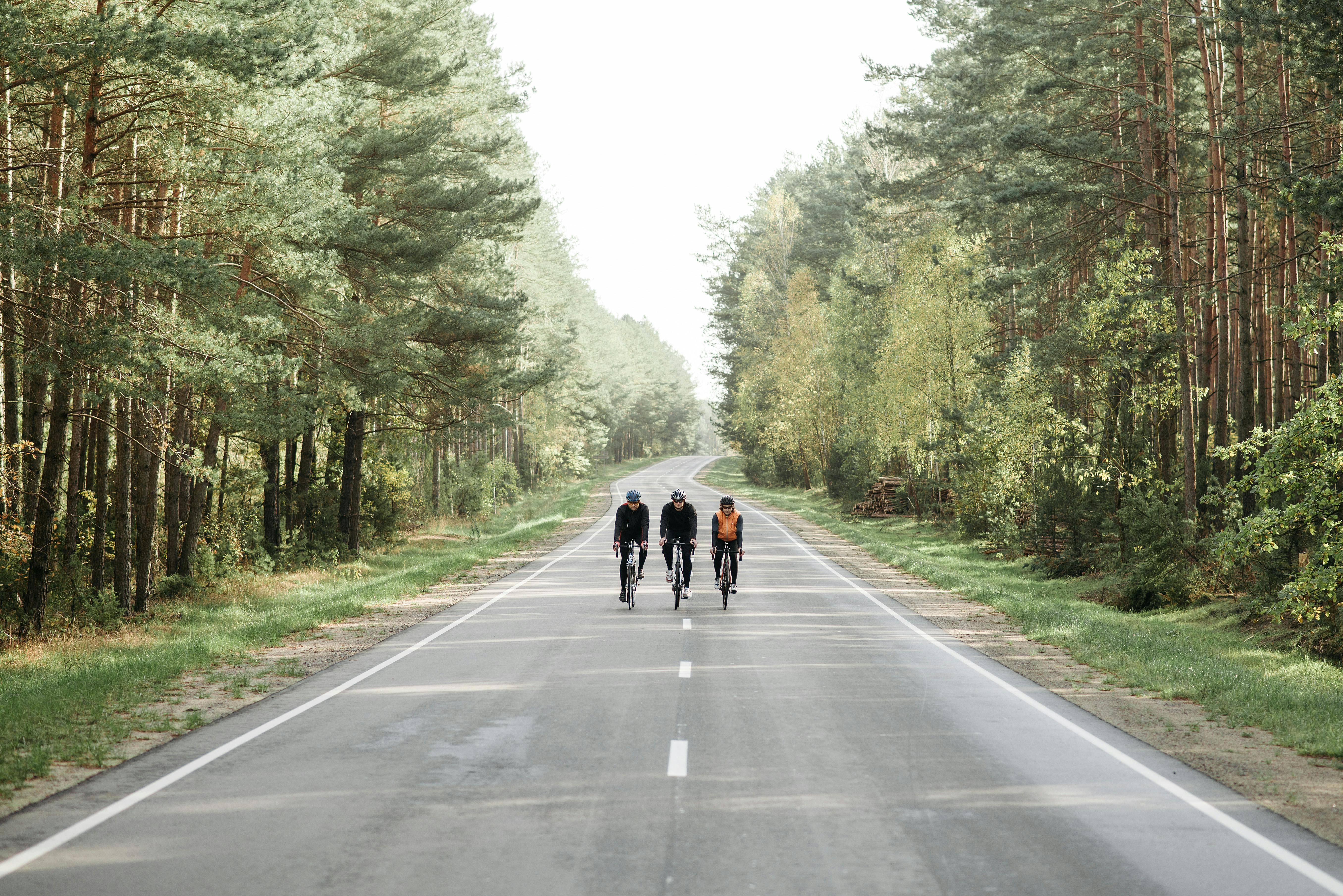 Three Men Riding on Bicycles · Free Stock Photo