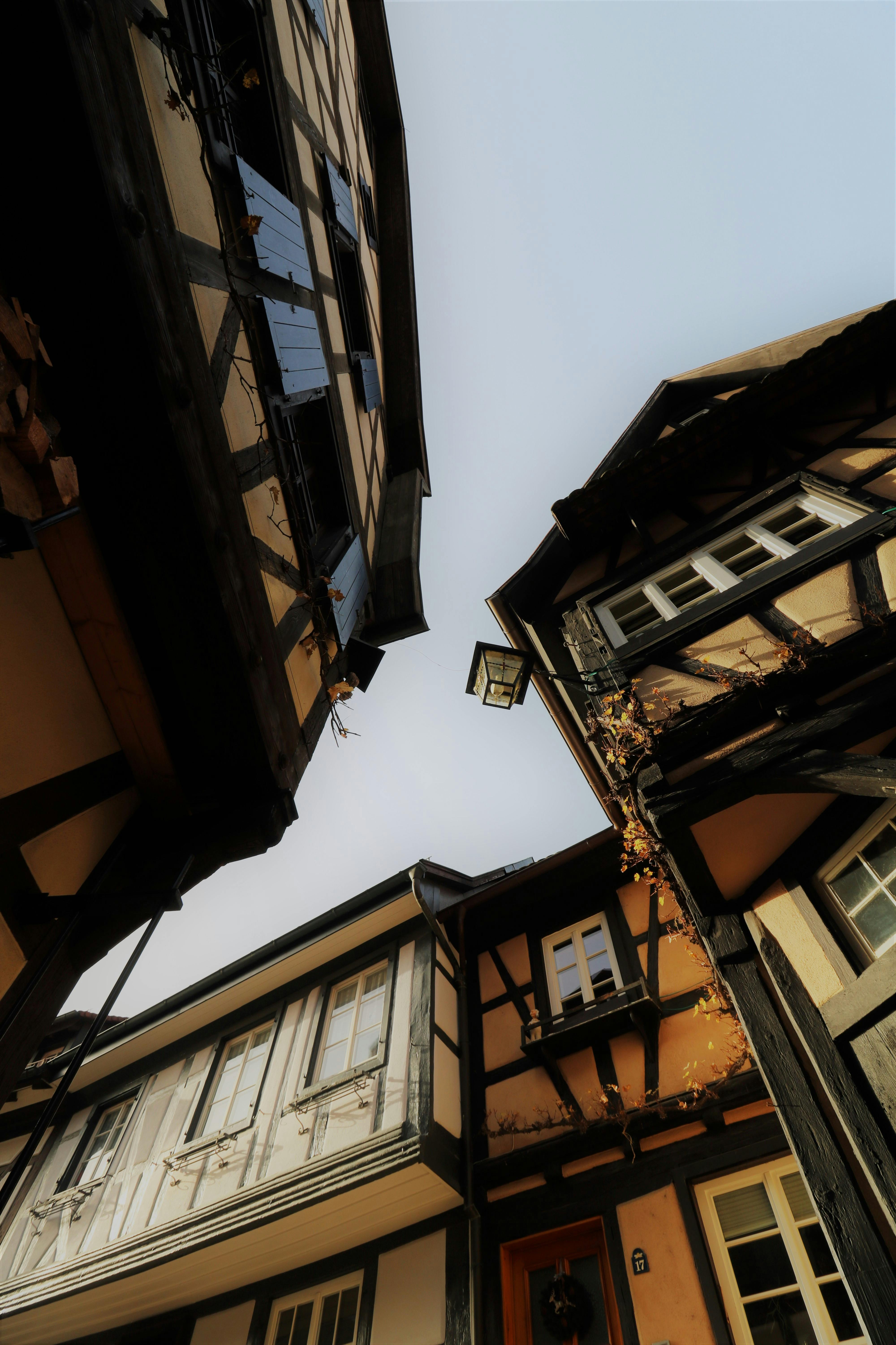 Low Angle Photography of Yellow German Buildings · Free Stock Photo