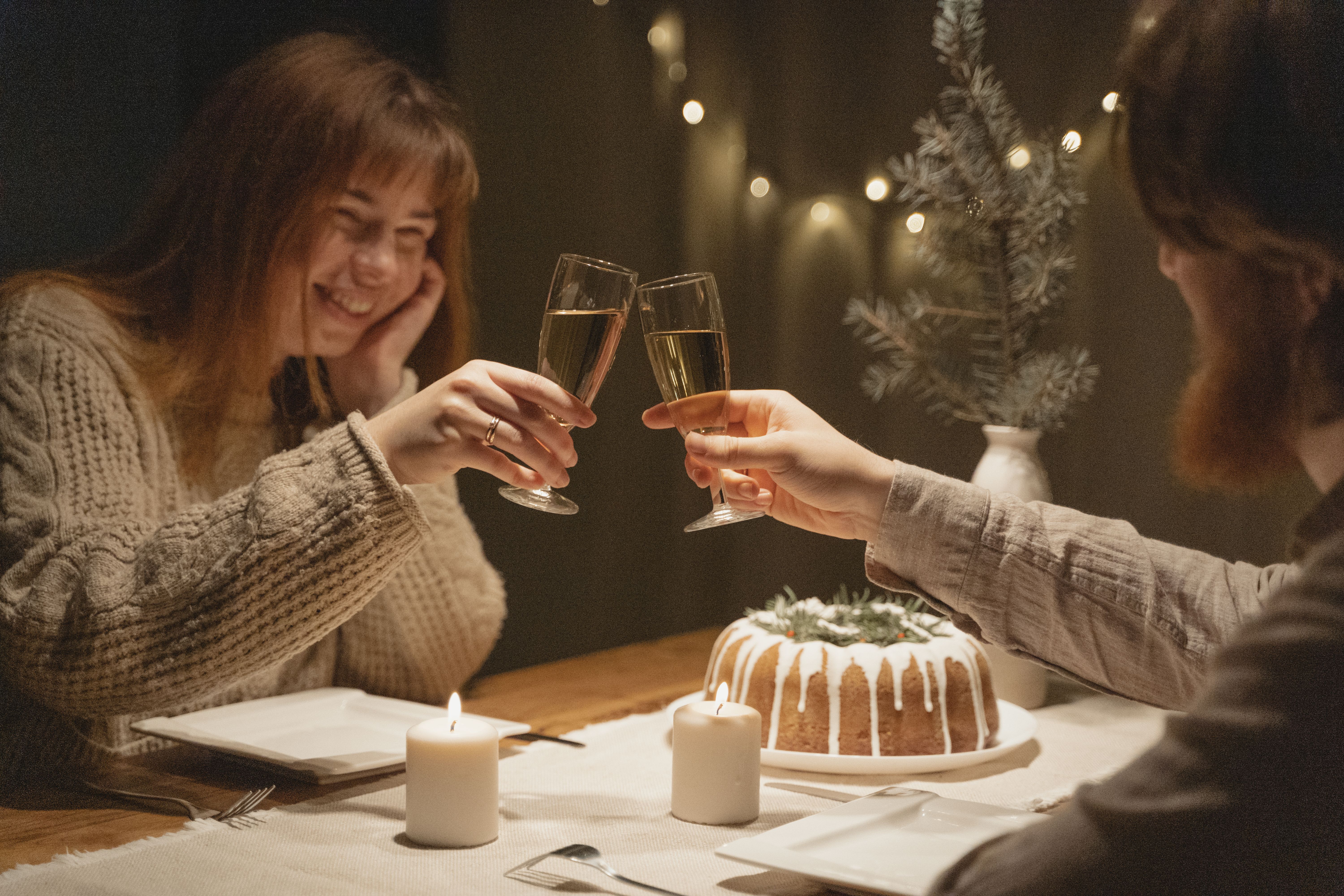 Man and Woman Having a Toast · Free Stock Photo