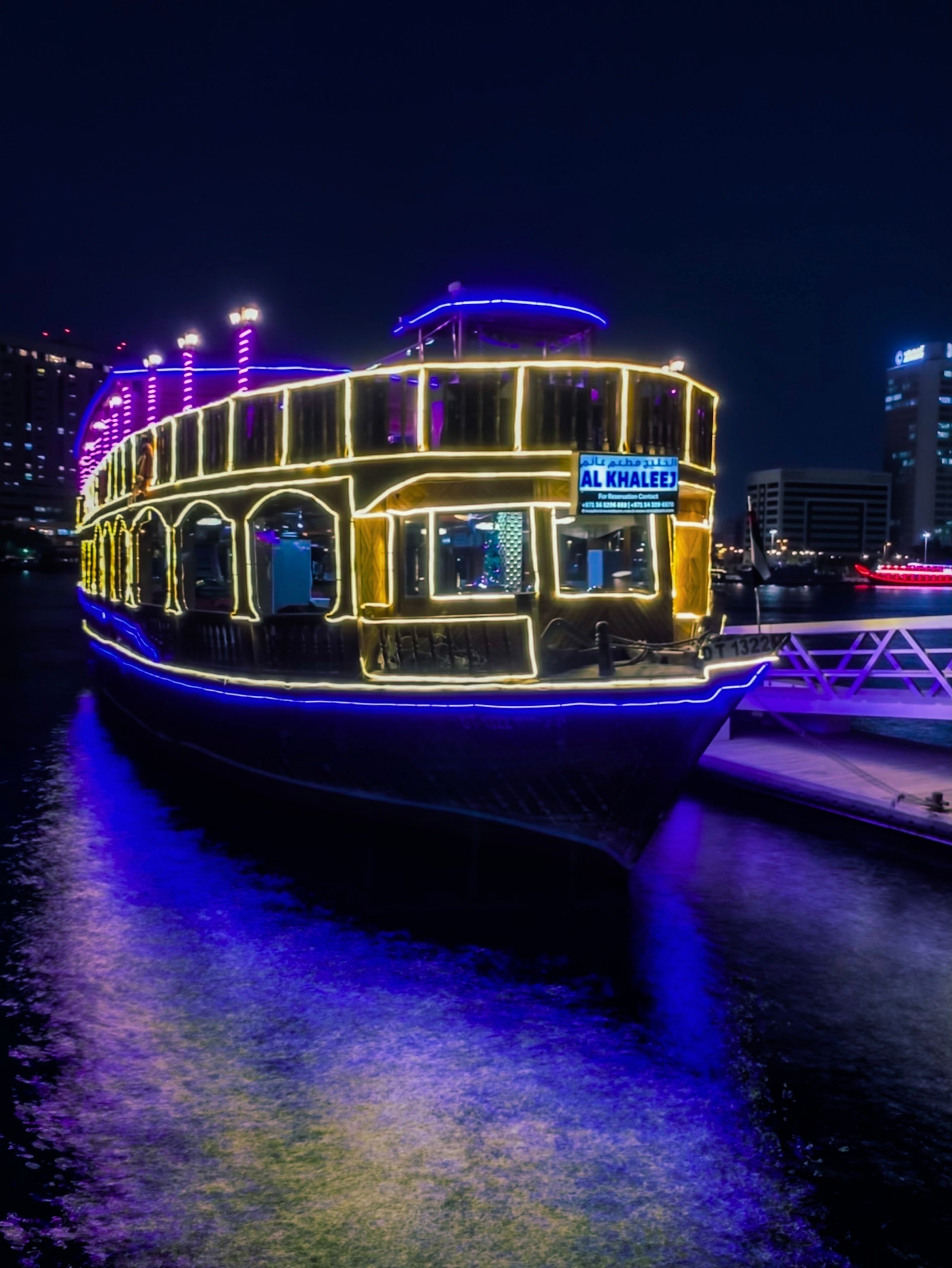 Illuminated Boat on Dock during Night Time · Free Stock Photo