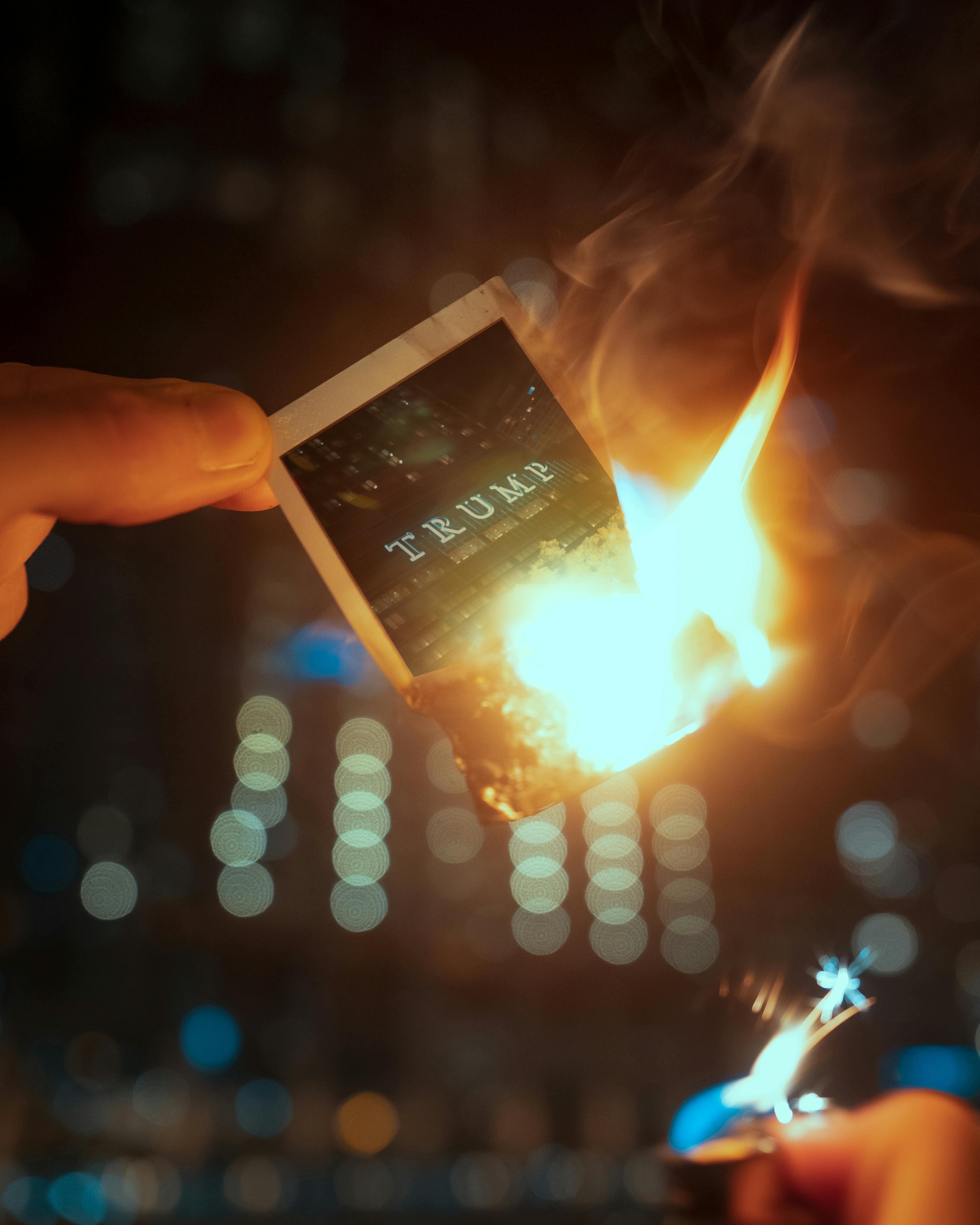 Close-Up Shot of a Burning Card · Free Stock Photo
