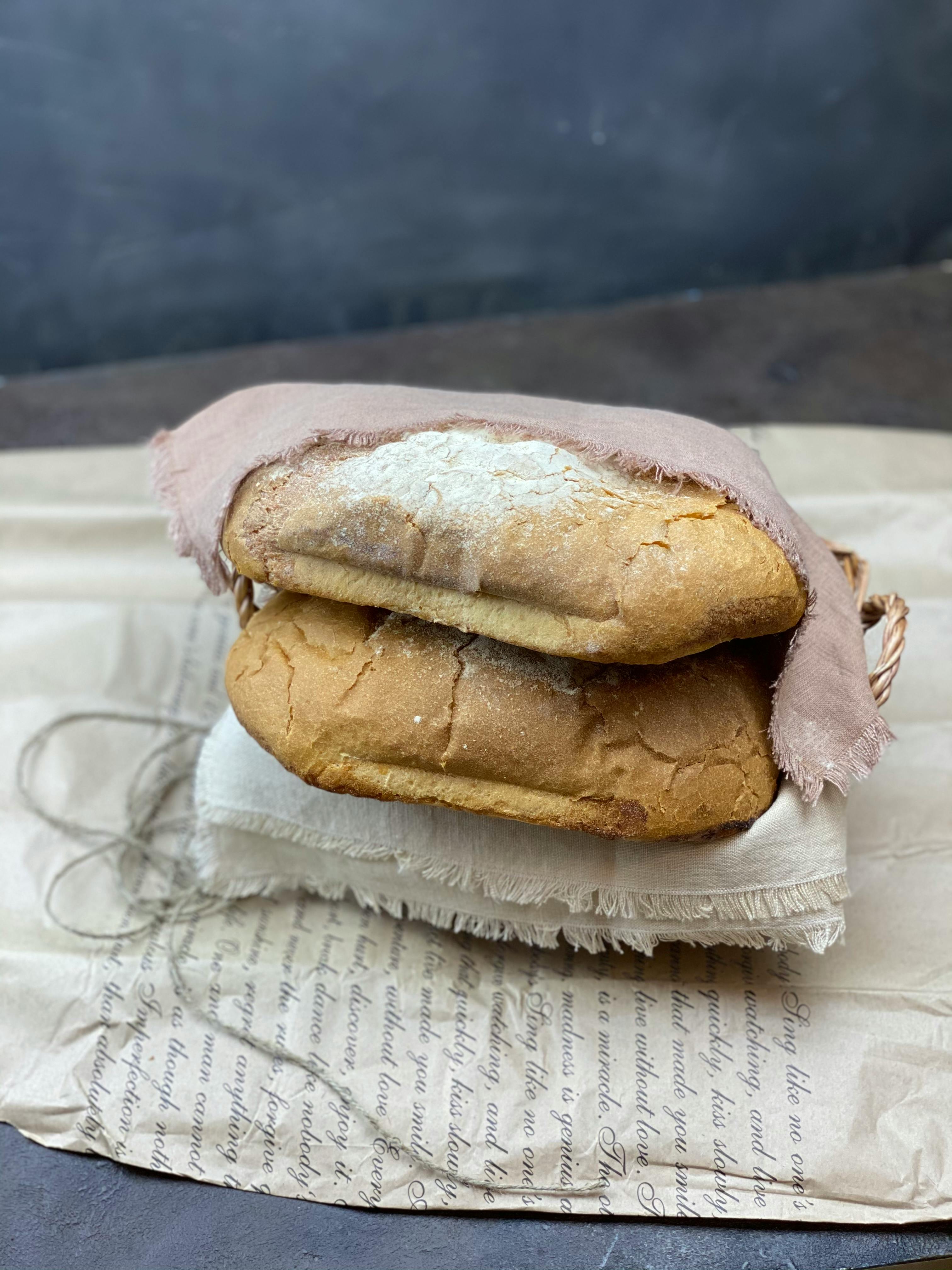 Baked Breads Wrapped in Cloth · Free Stock Photo