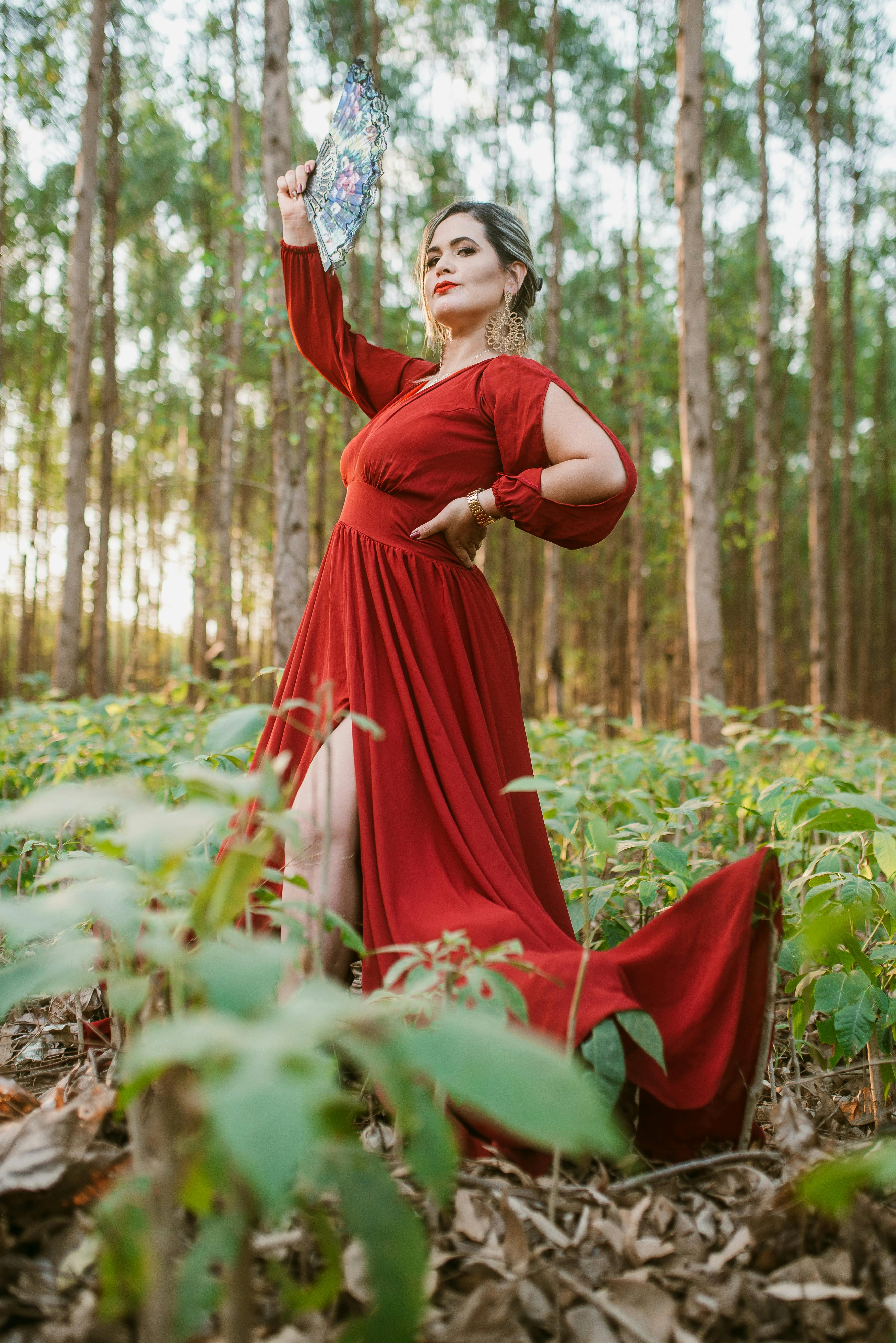 Woman Relaxing with Fan · Free Stock Photo