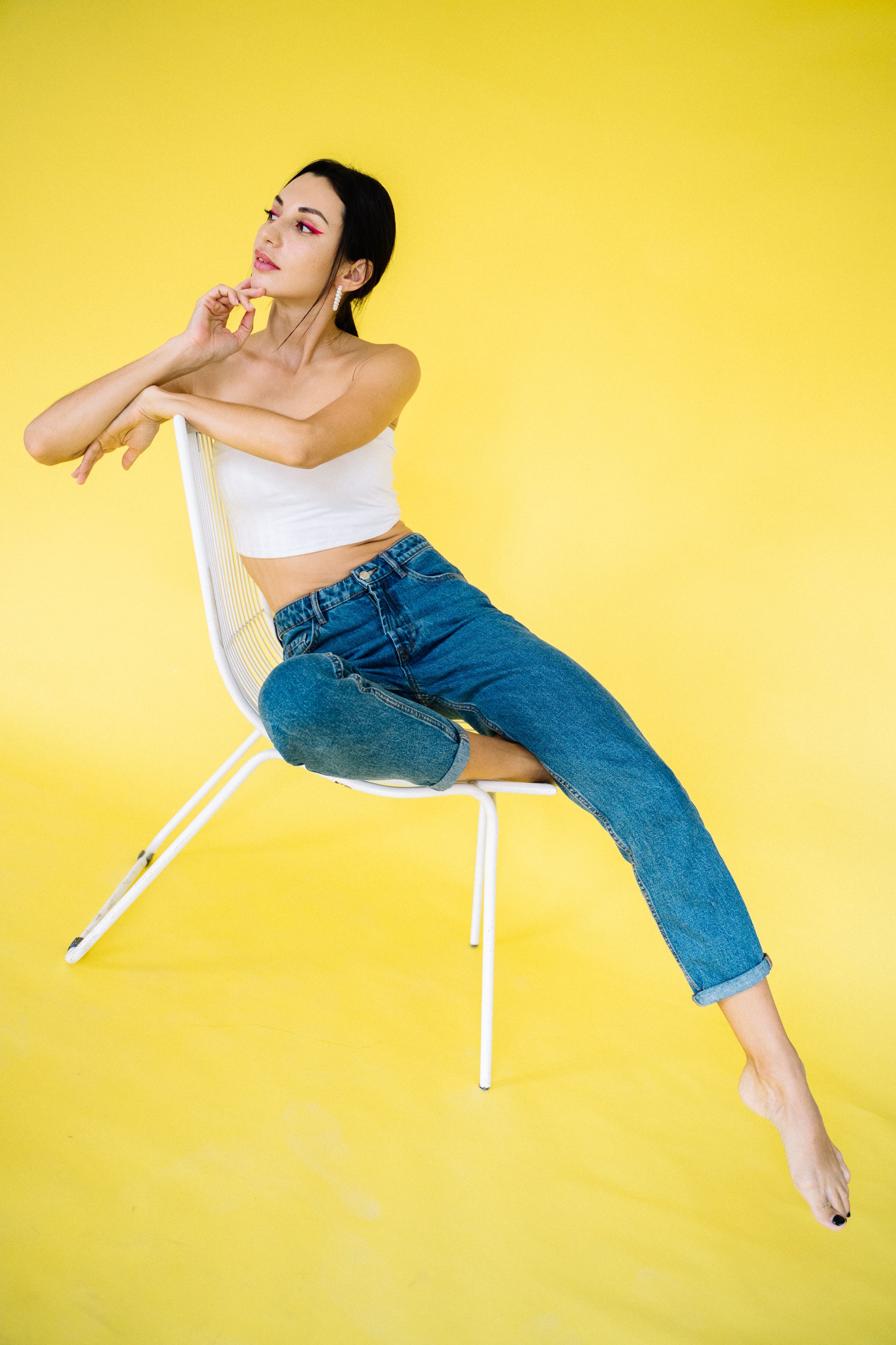 Women on a Yellow Background · Free Stock Photo