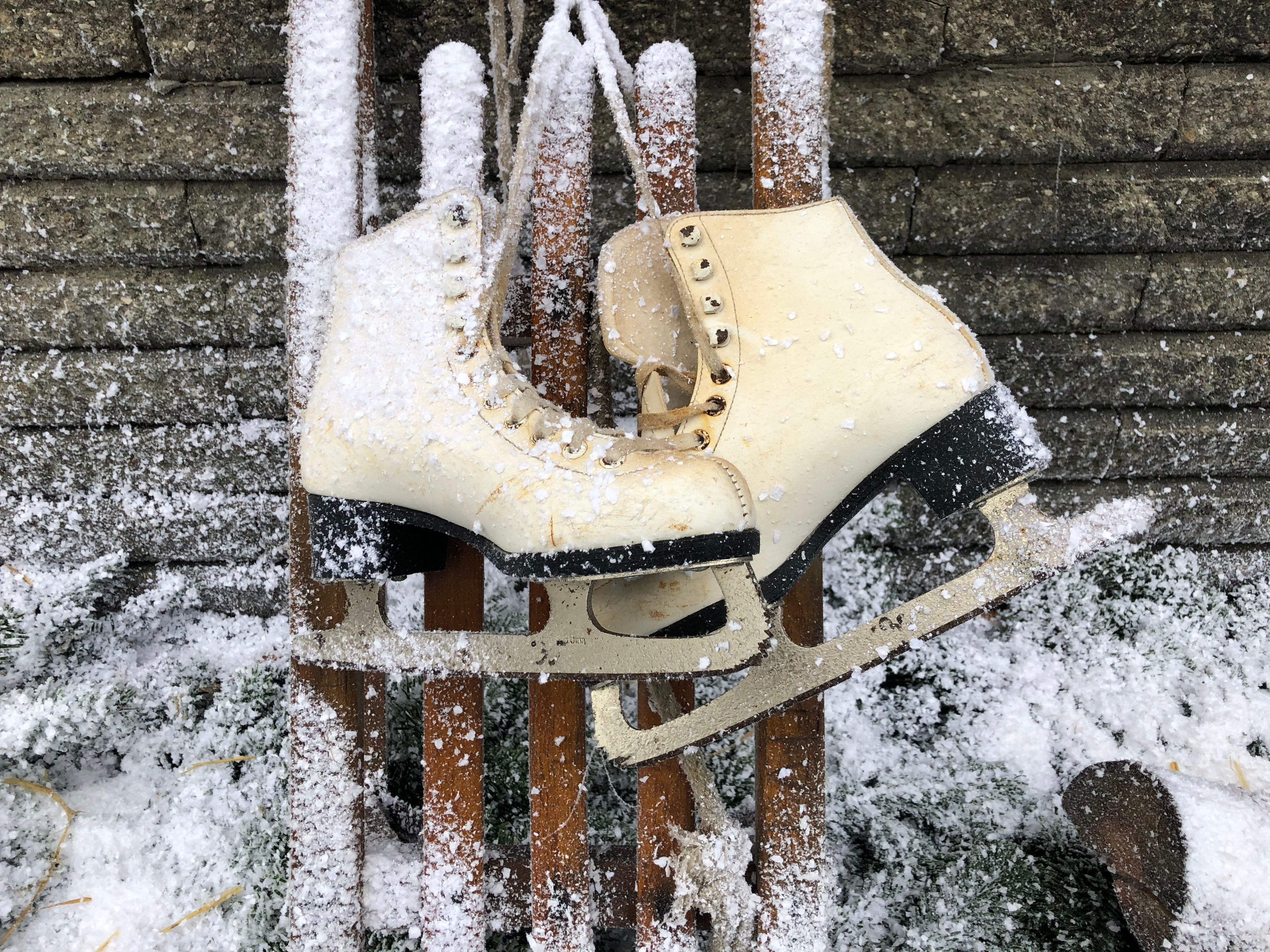 Brown Ice Skates in Close Up Shot · Free Stock Photo