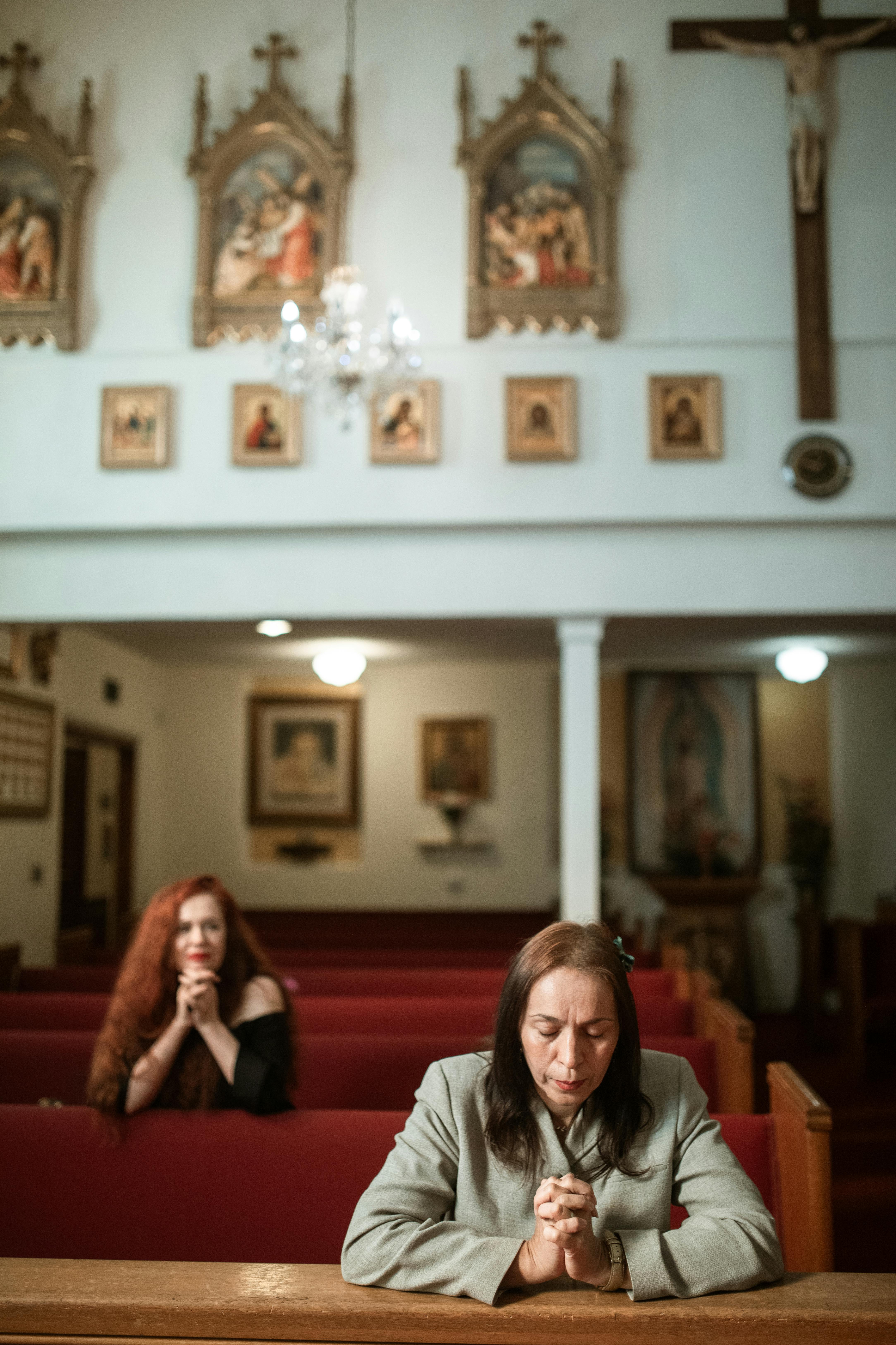 People Praying inside the Church · Free Stock Photo