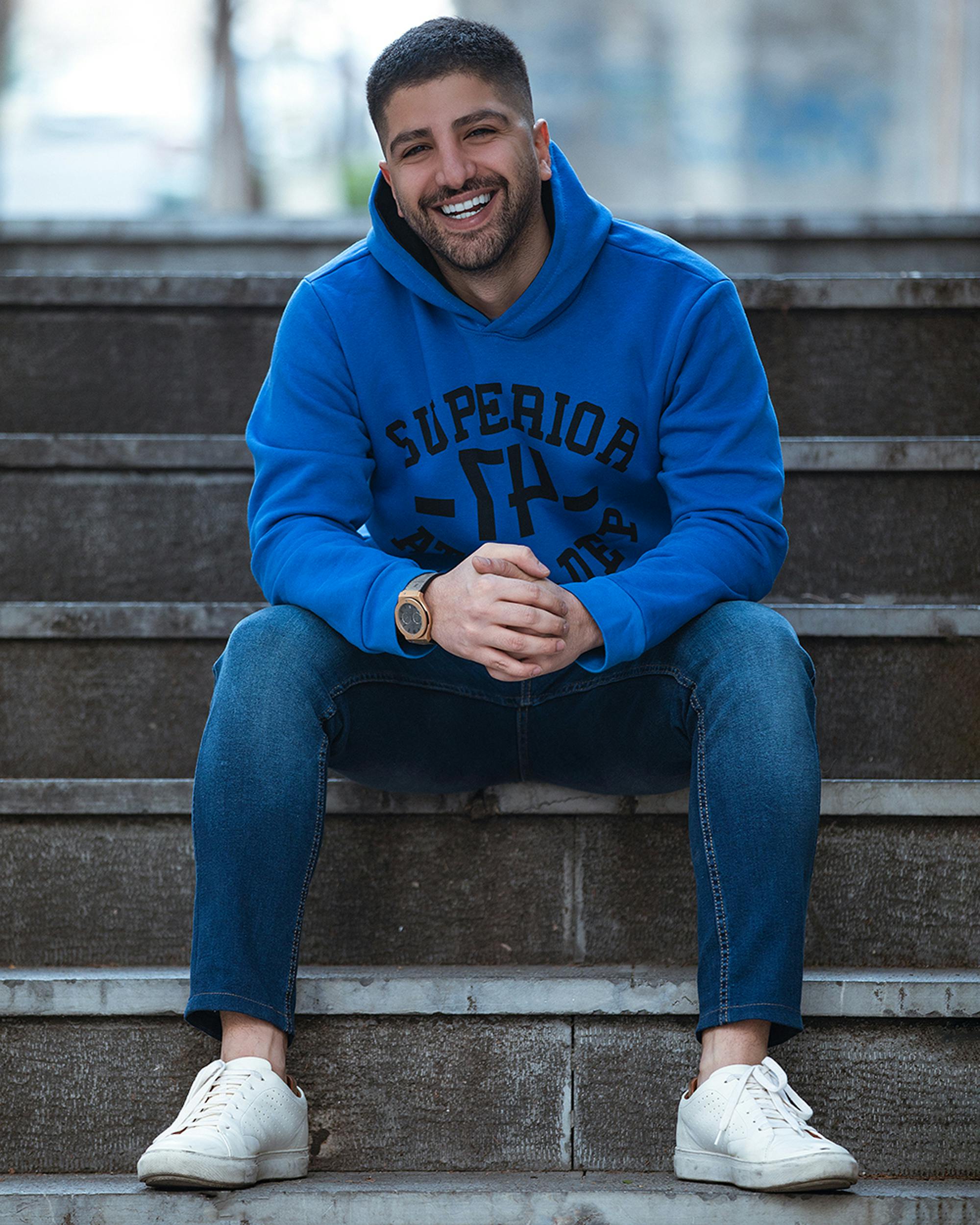 A Man in a Blue Hoodie · Free Stock Photo