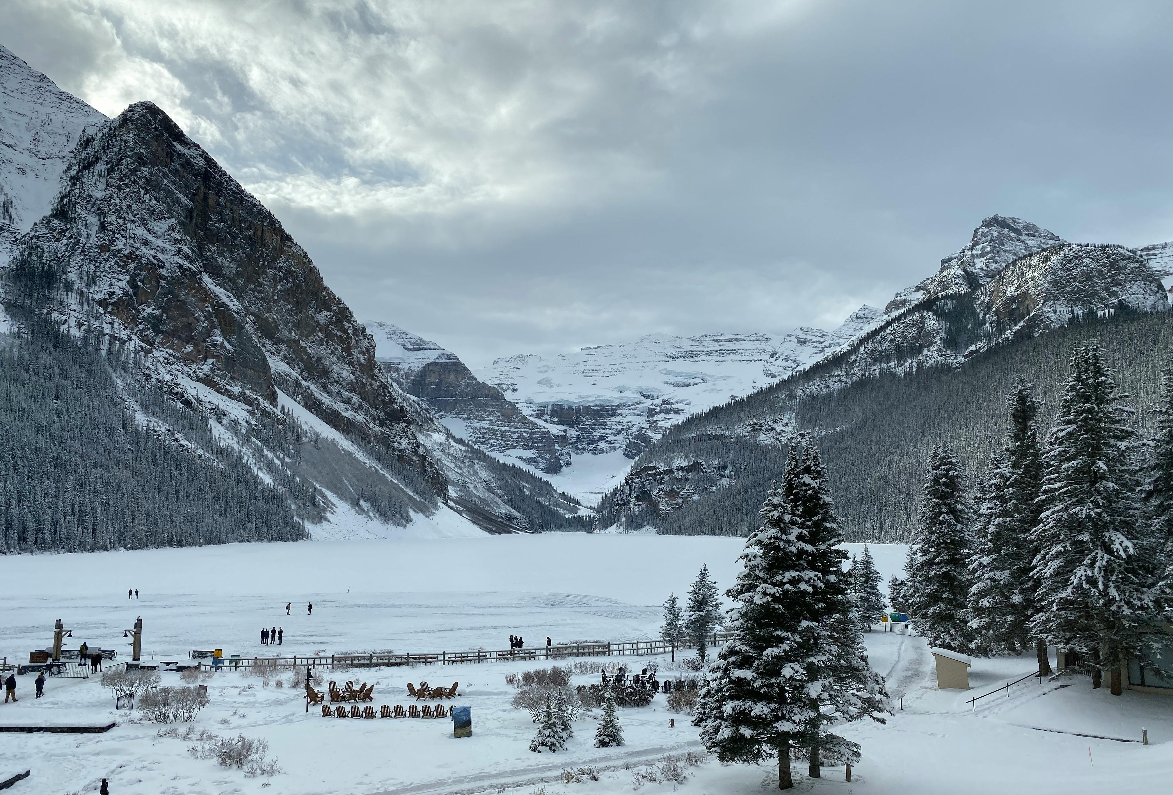 The Frozen Lake Louise in Alberta, Canada During Winter · Free Stock Photo