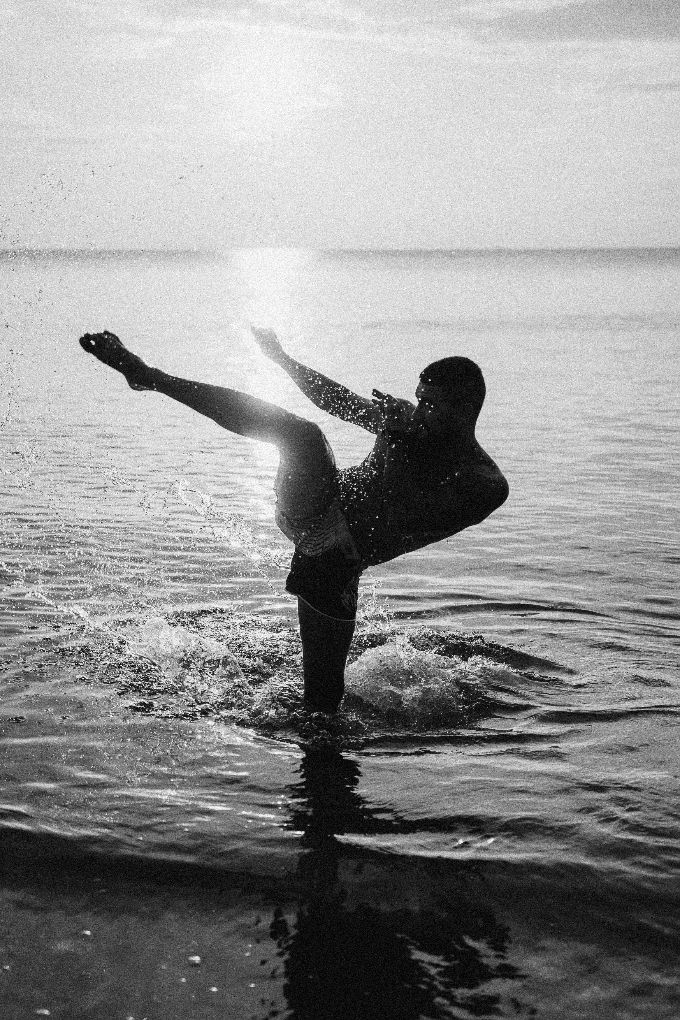 A Kick Boxer Doing Shadow Boxing · Free Stock Photo