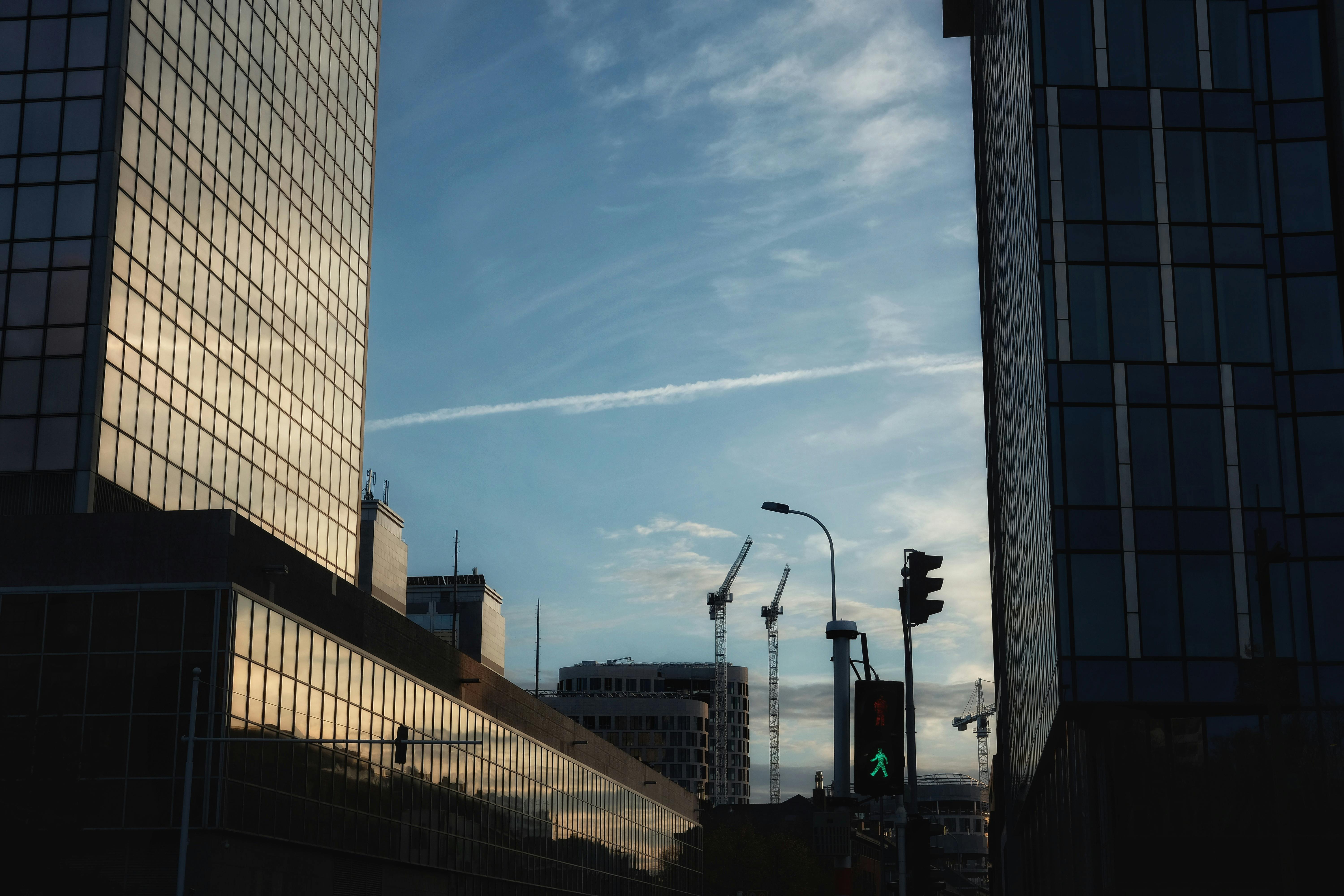 Modern Buildings on City Street · Free Stock Photo