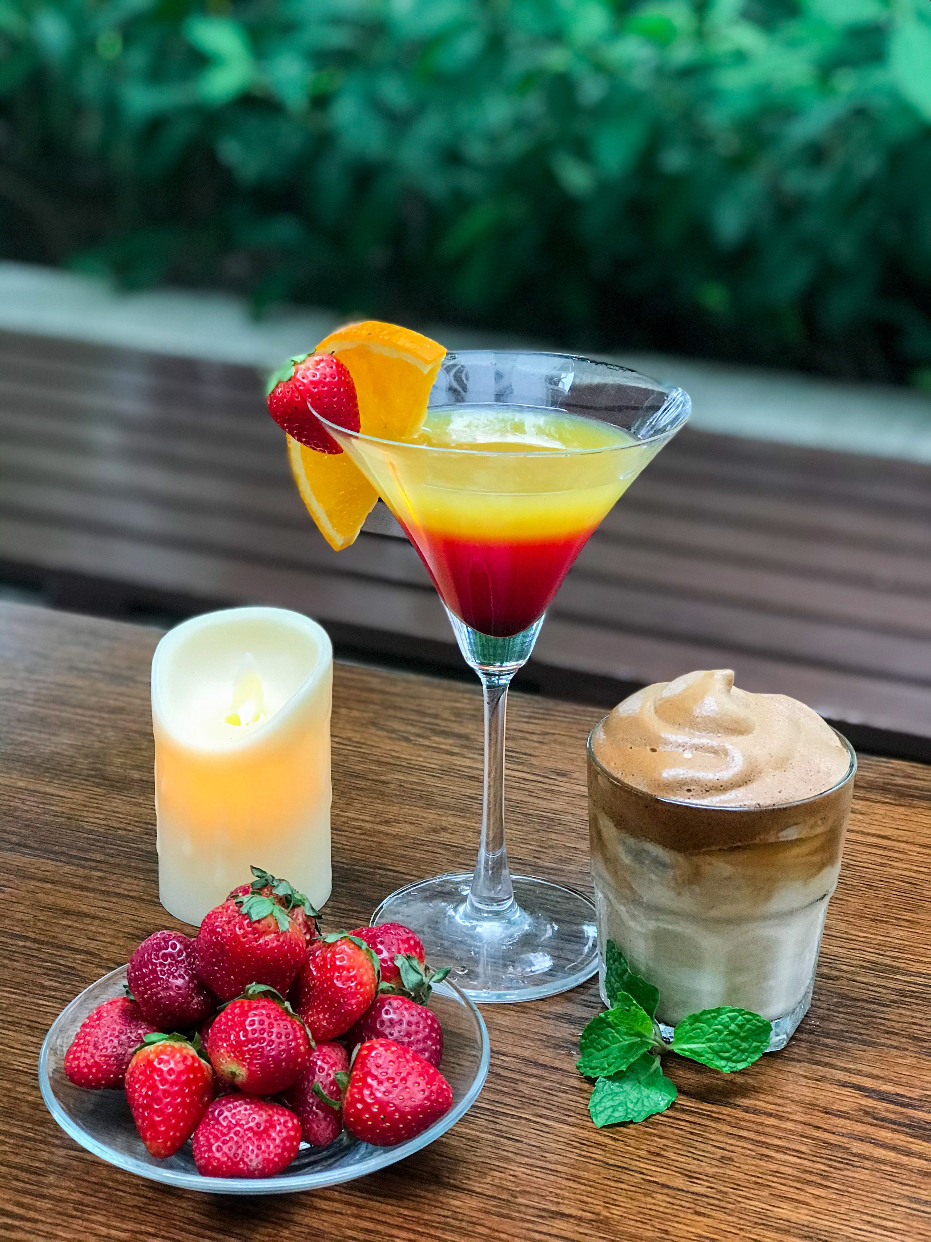 Refreshments with Strawberries · Free Stock Photo