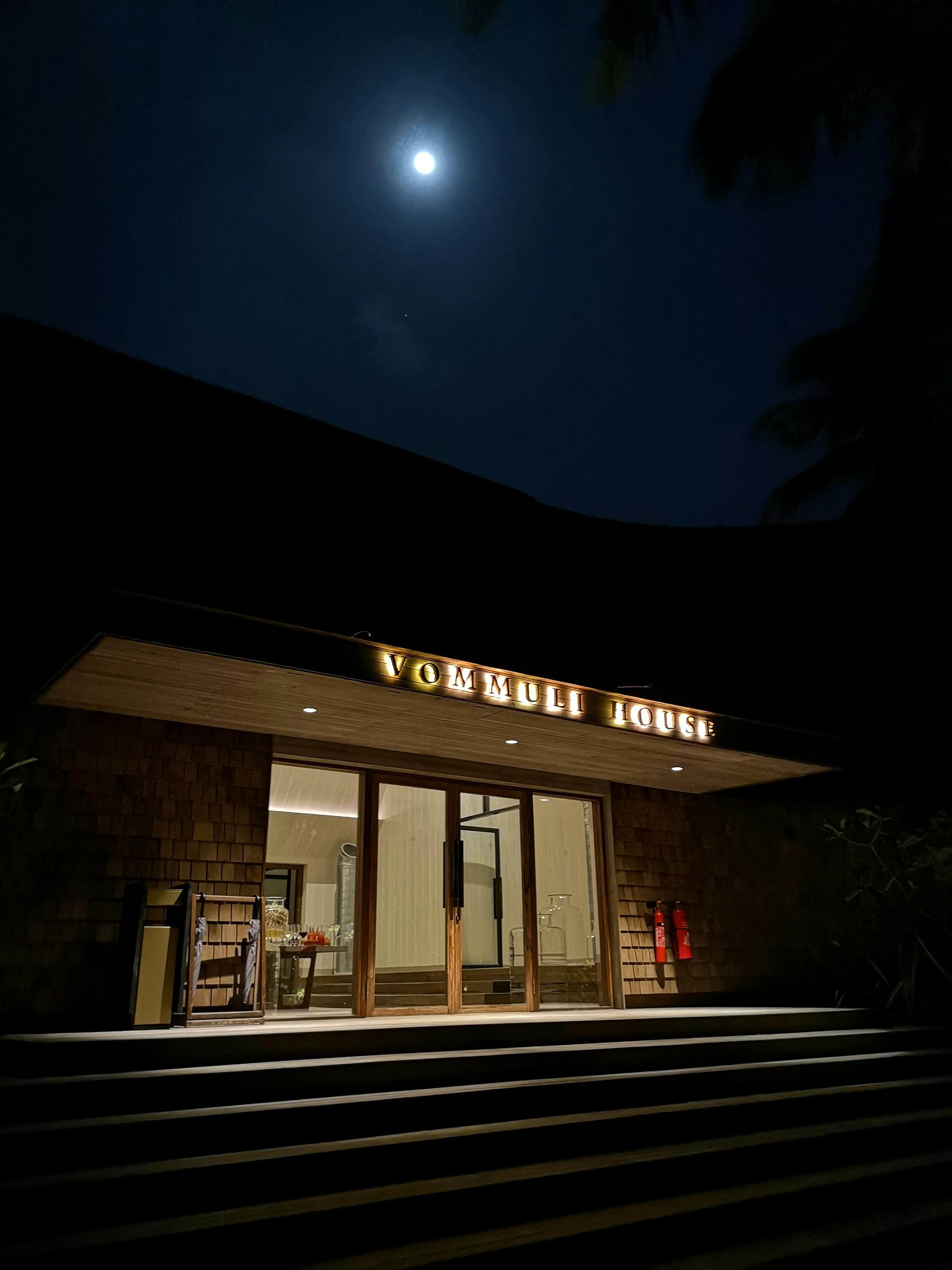 Facade of a Concrete Building at Night · Free Stock Photo