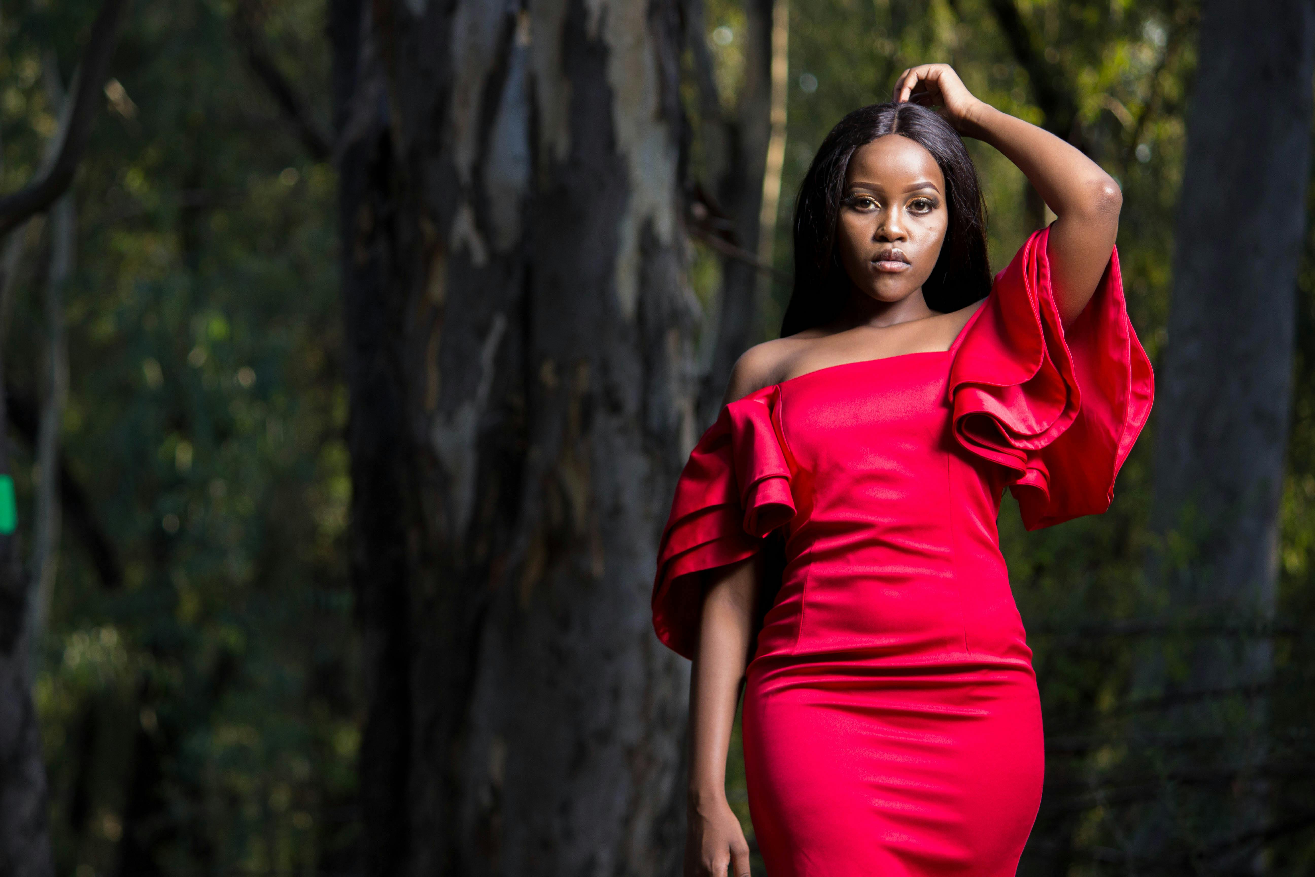 Beautiful Woman Wearing Red Dress · Free Stock Photo