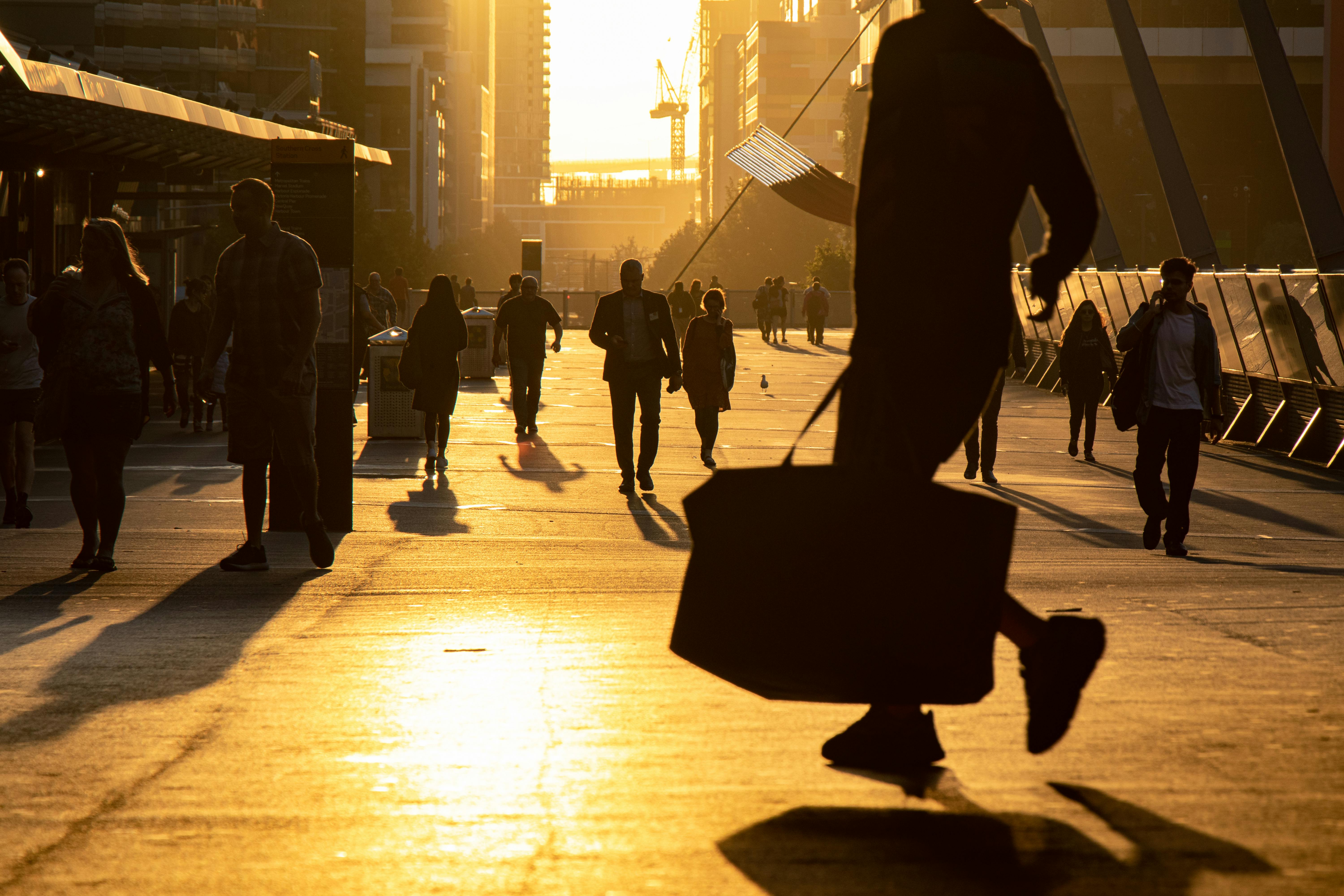 People walking on busy street · Free Stock Photo