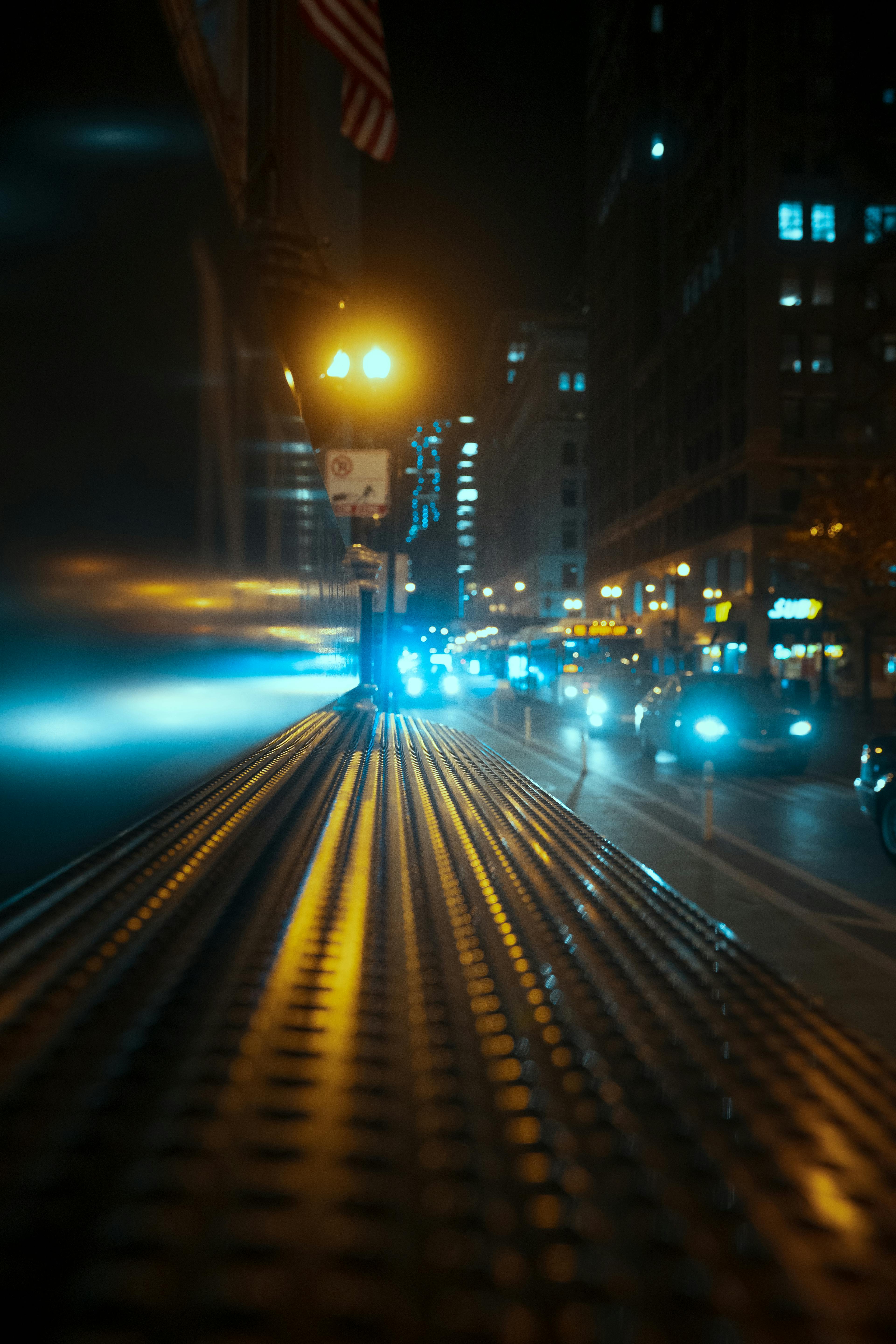 Cars on the Road During Night Time · Free Stock Photo