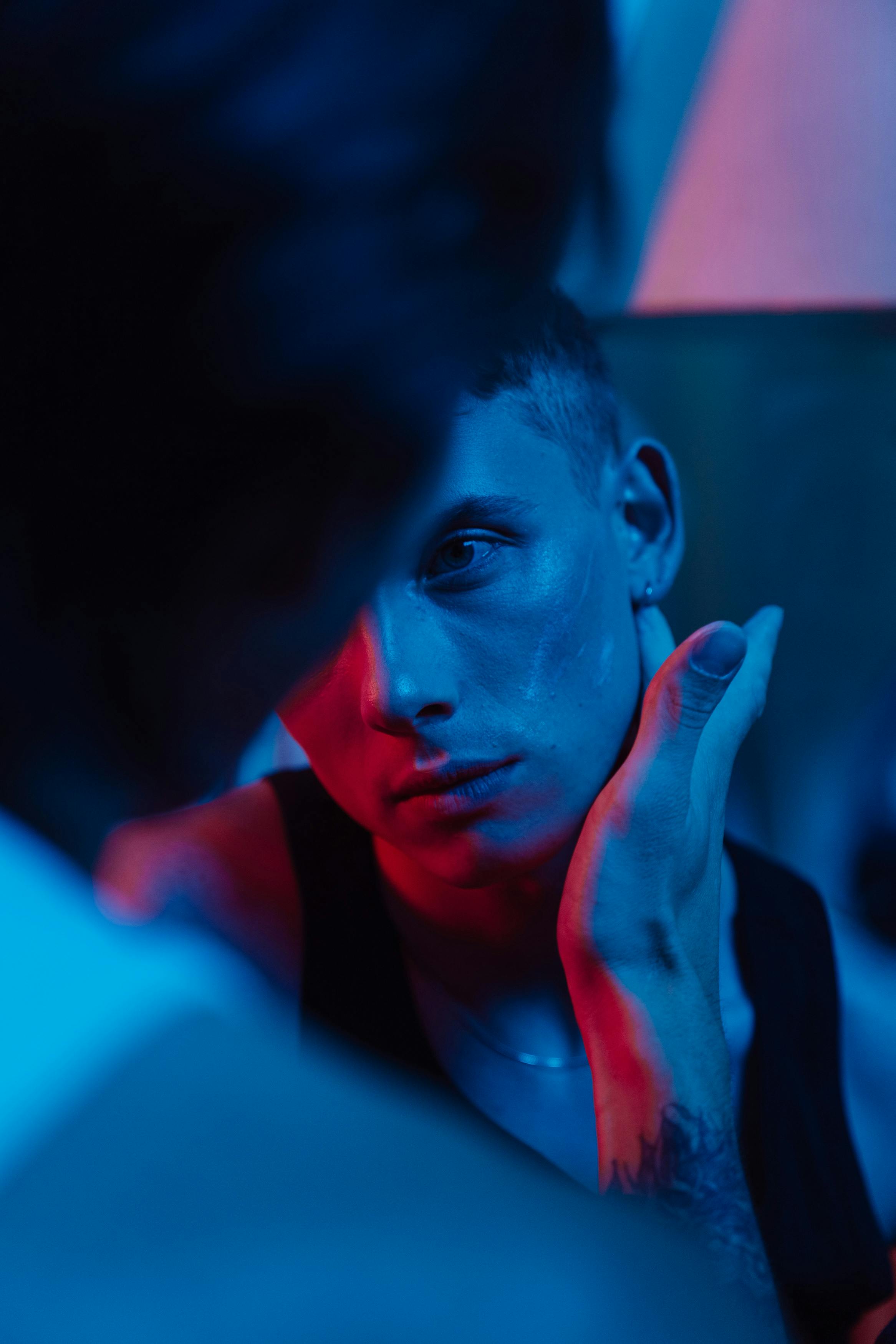 A Person Touching a Man's Face · Free Stock Photo