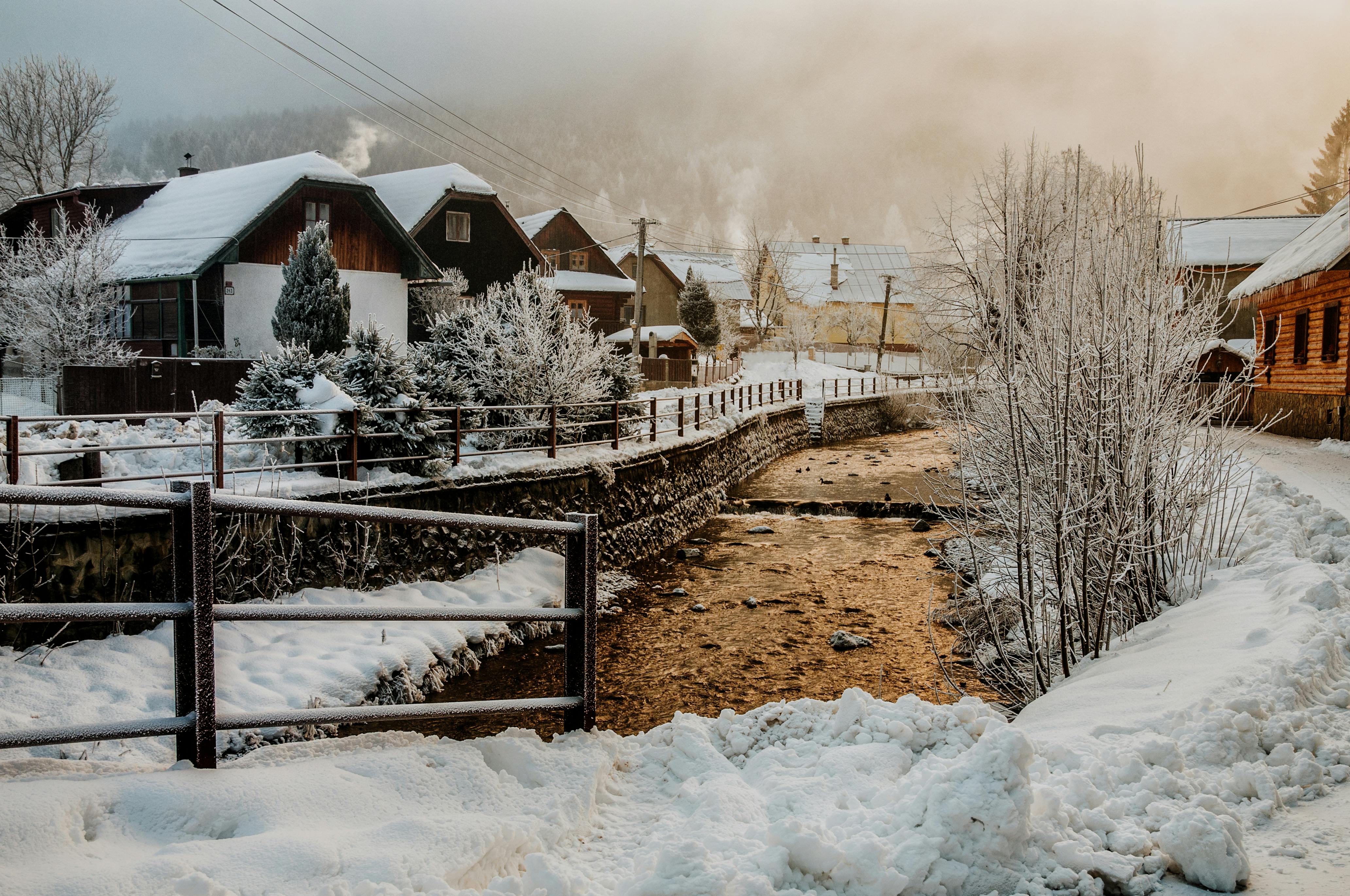 A Snow Covered Village · Free Stock Photo