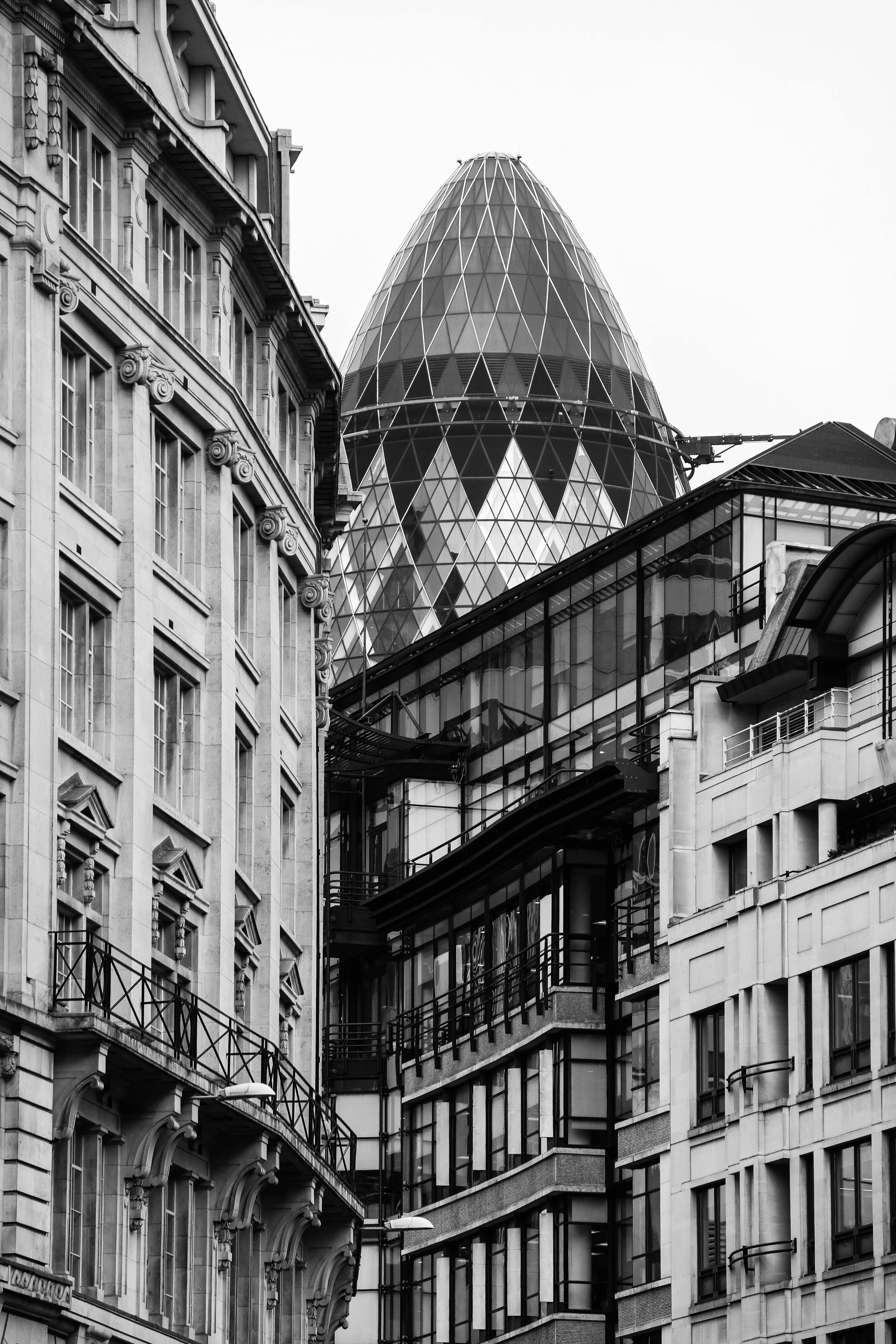 Grayscale Photo of Concrete Wall · Free Stock Photo