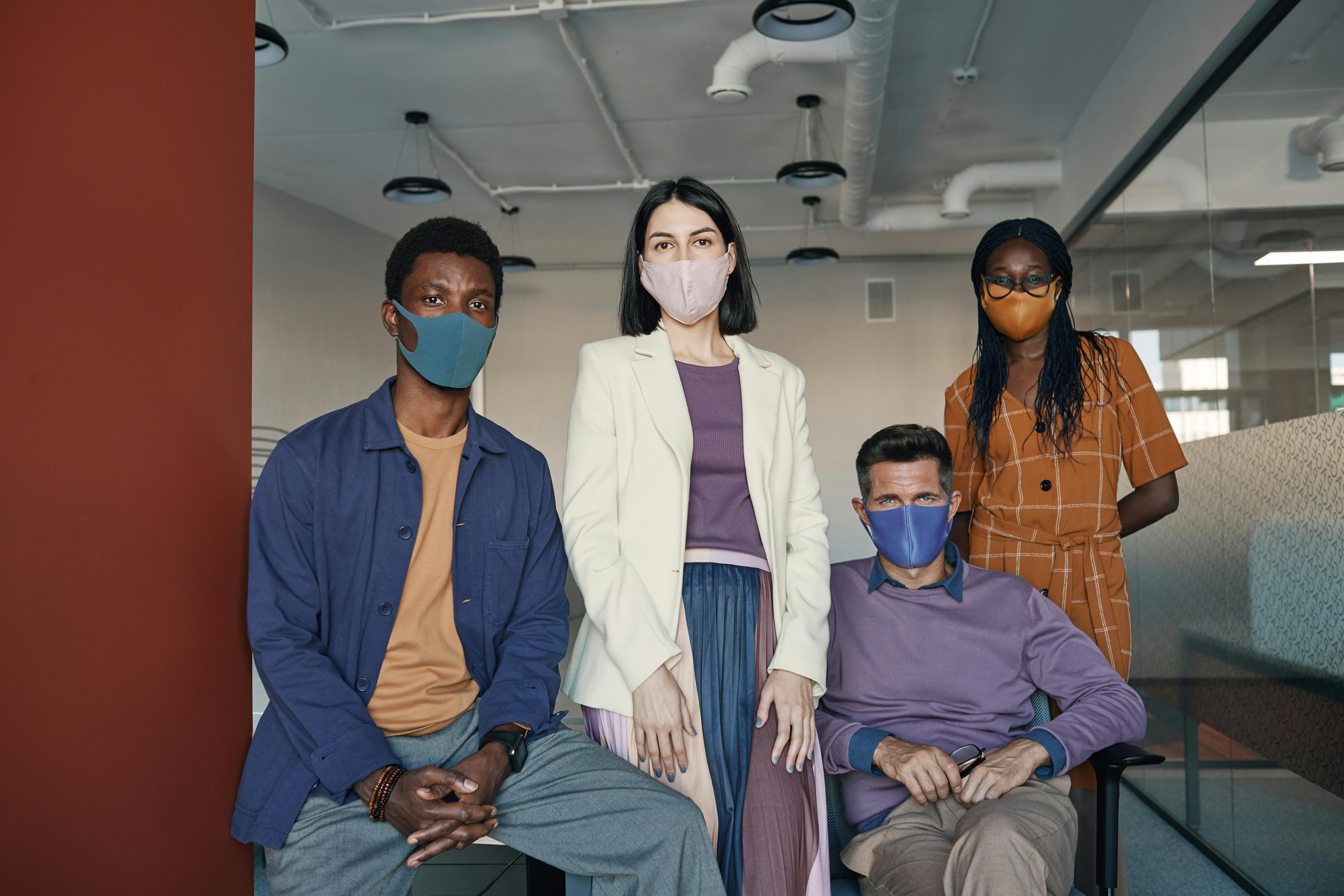 People Wearing Face Masks at the Office · Free Stock Photo