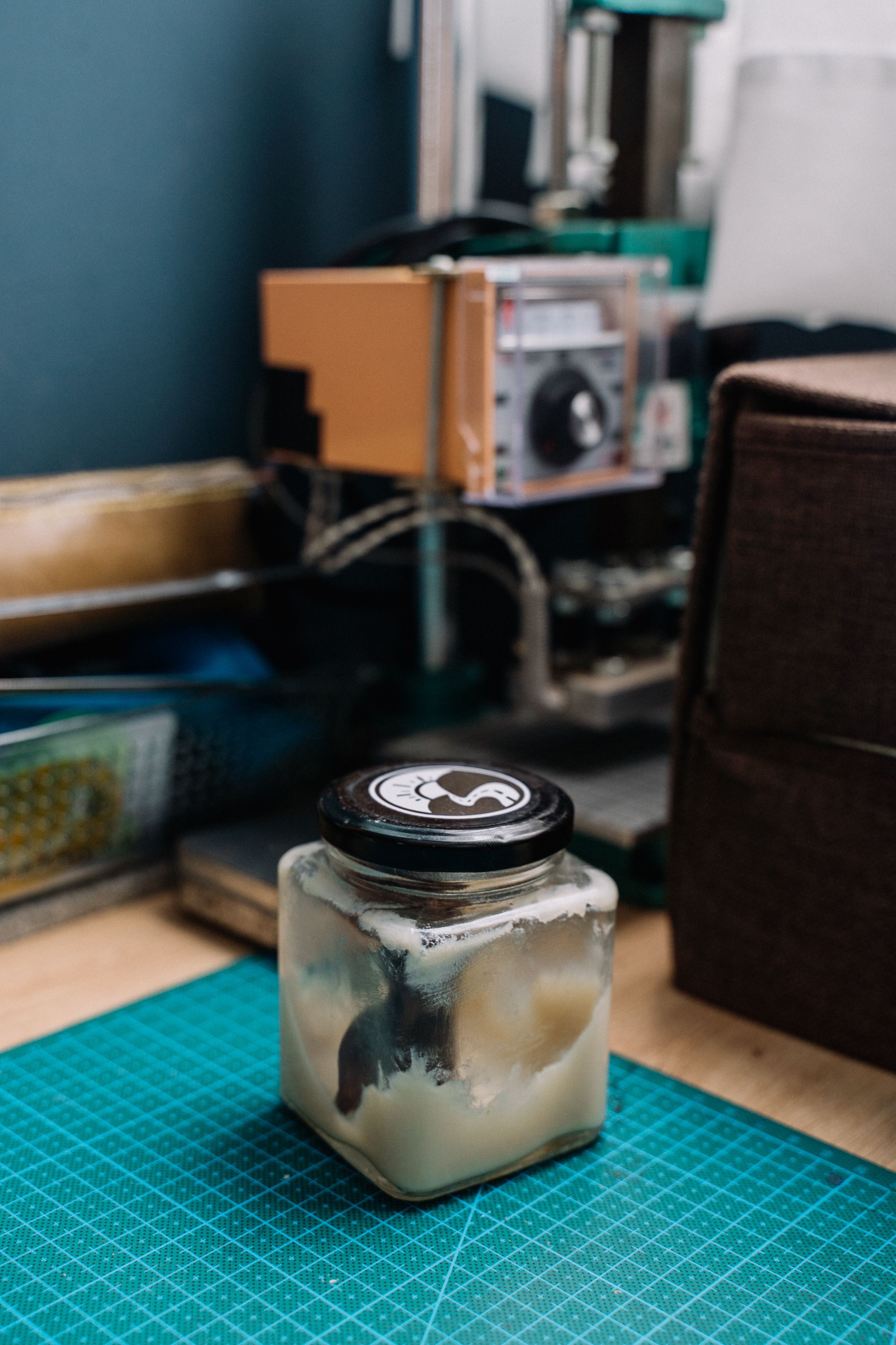 Glue in a Glass Jar · Free Stock Photo