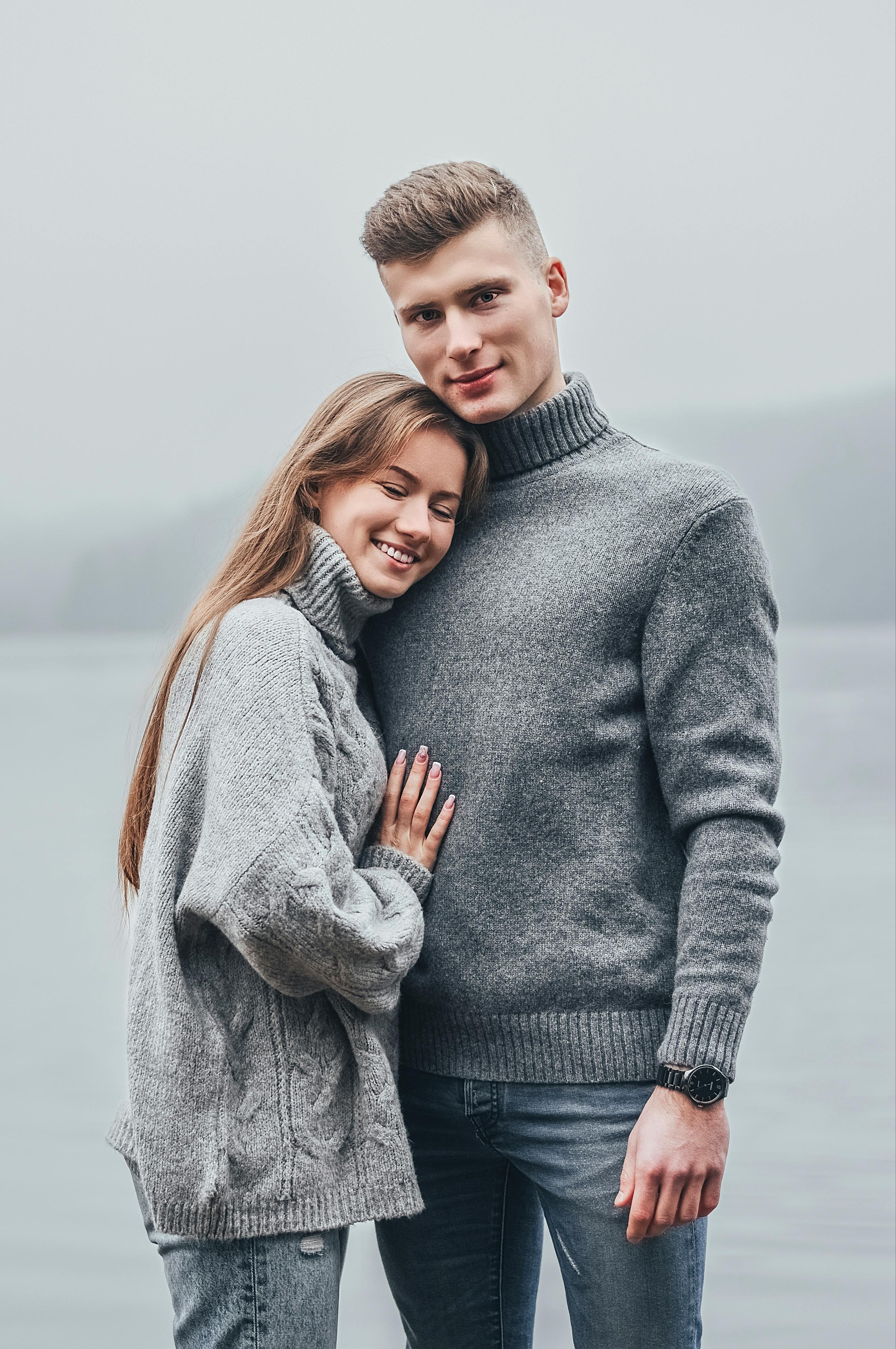 Romantic Couple Cuddle · Free Stock Photo