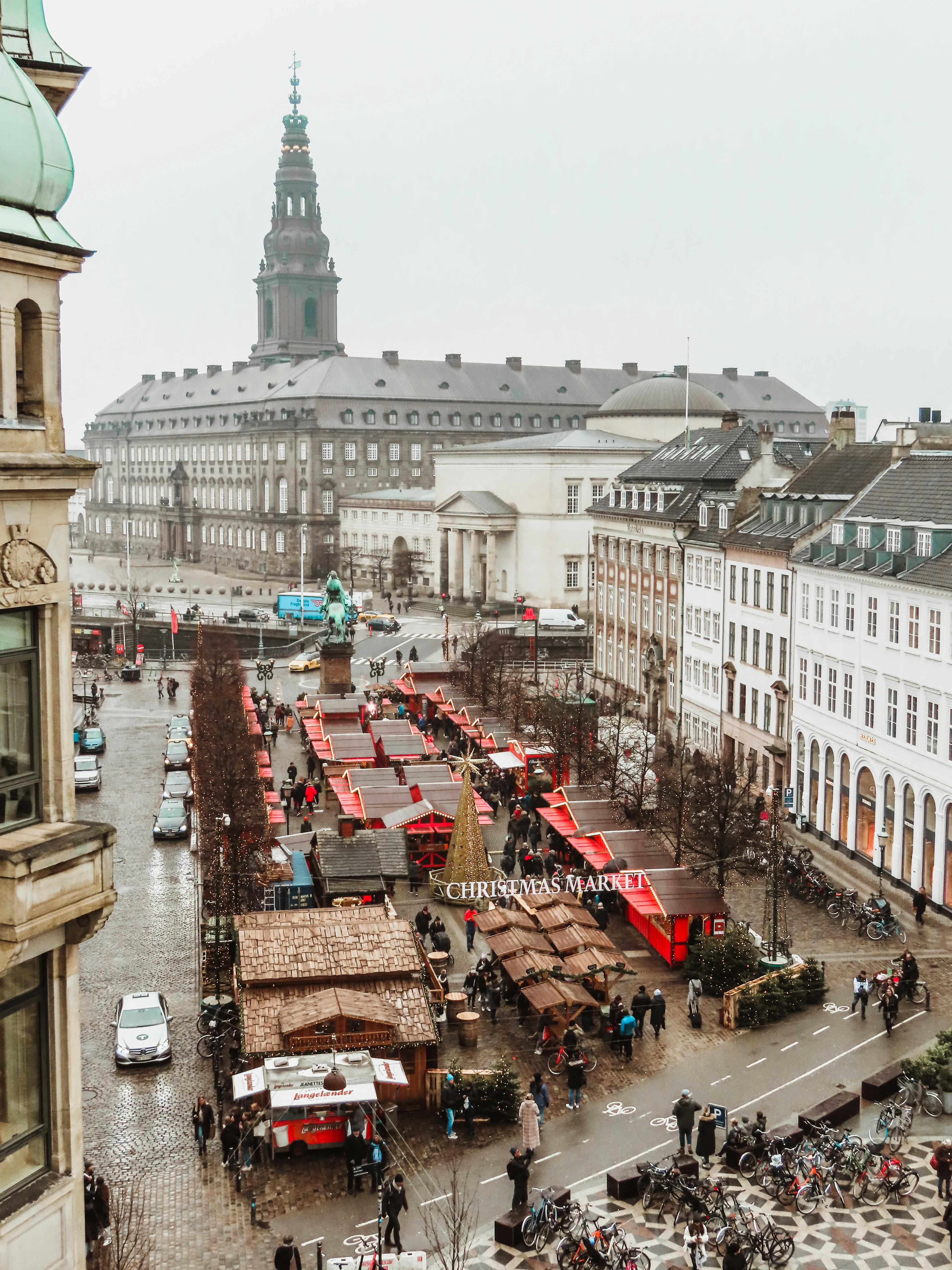 High Angle Shot Of A Street Market · Free Stock Photo