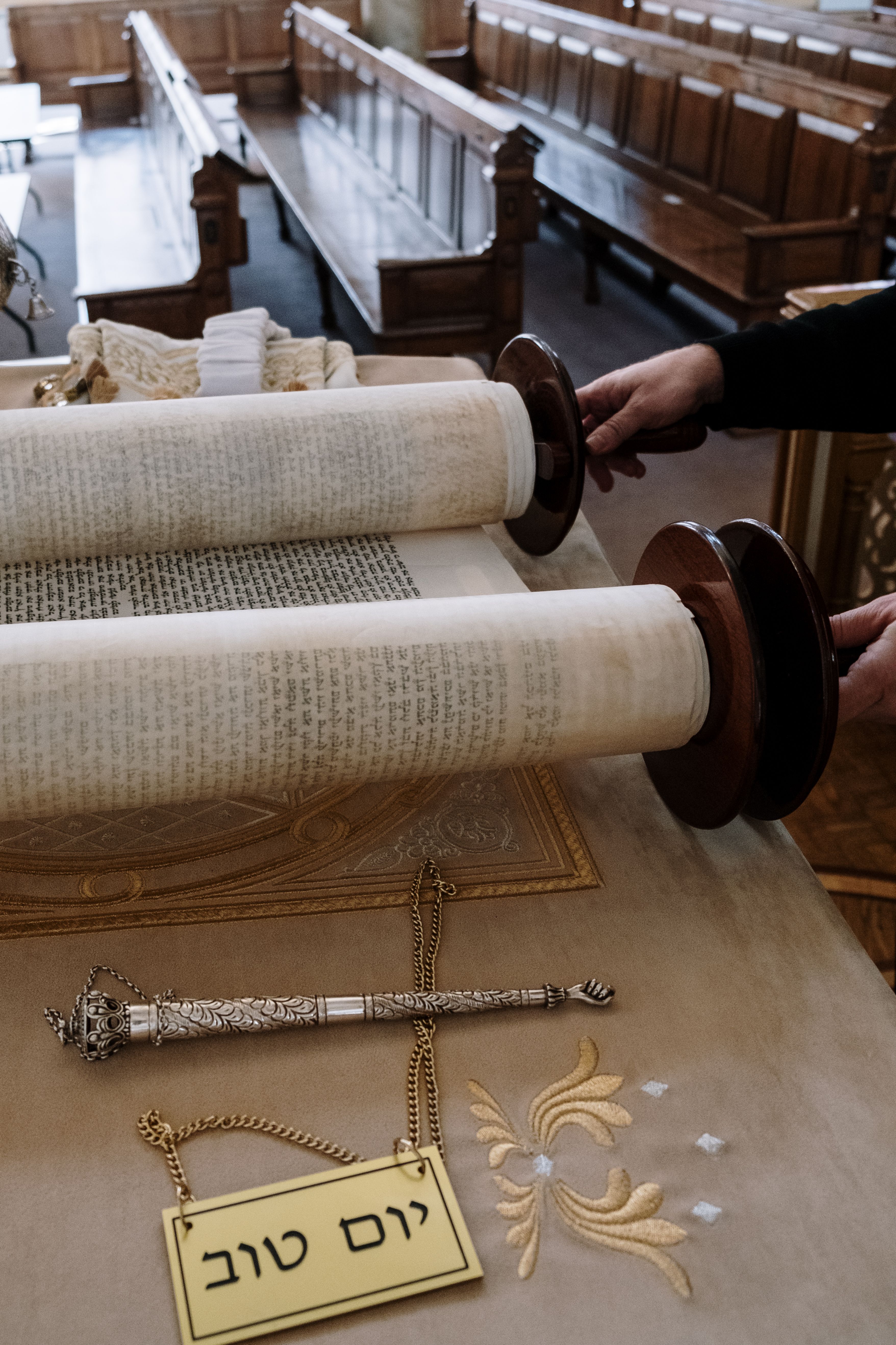 A Close-Up Shot of a Sefer Torah · Free Stock Photo
