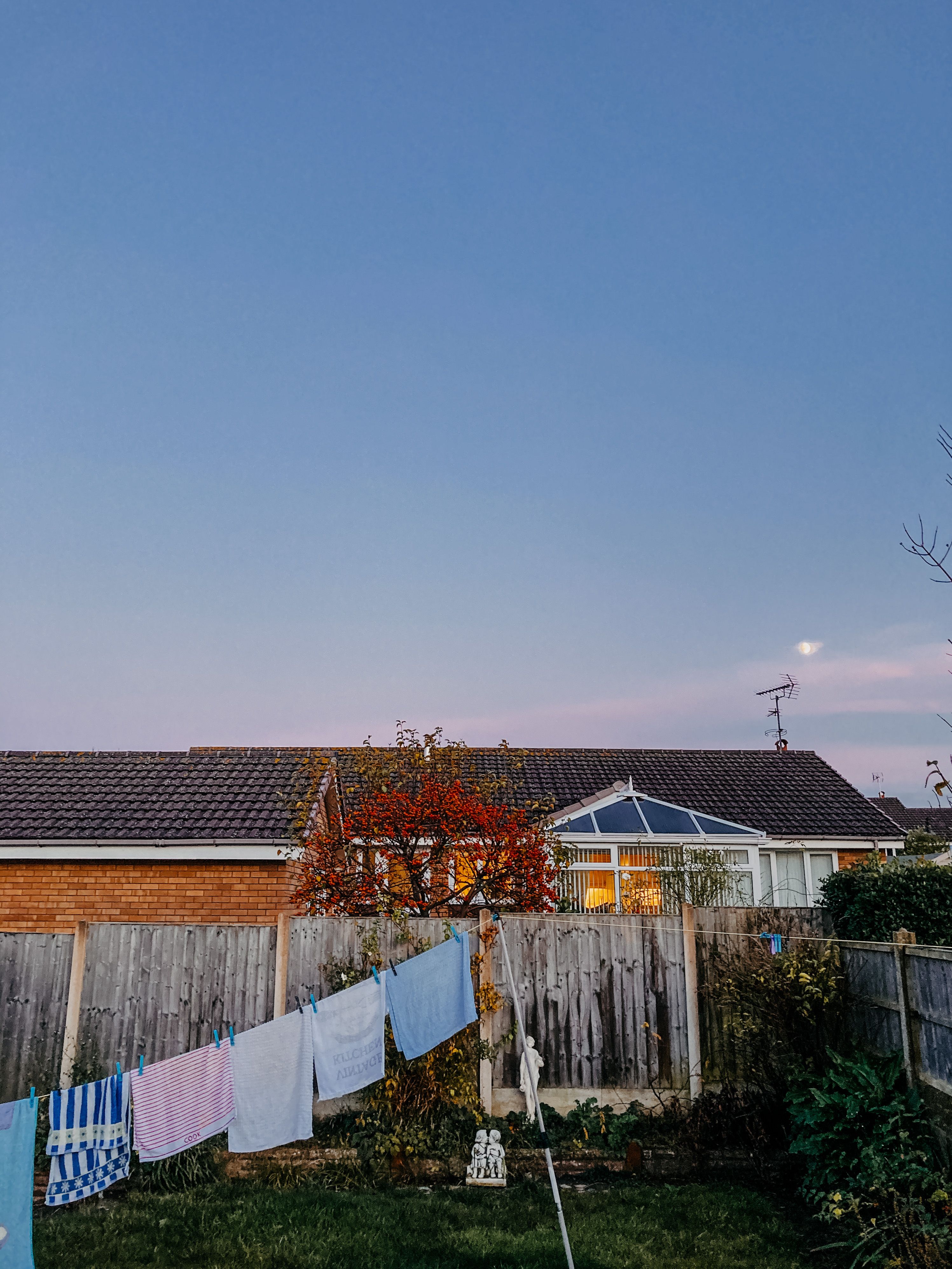 Rural house backyard with drying laundry · Free Stock Photo